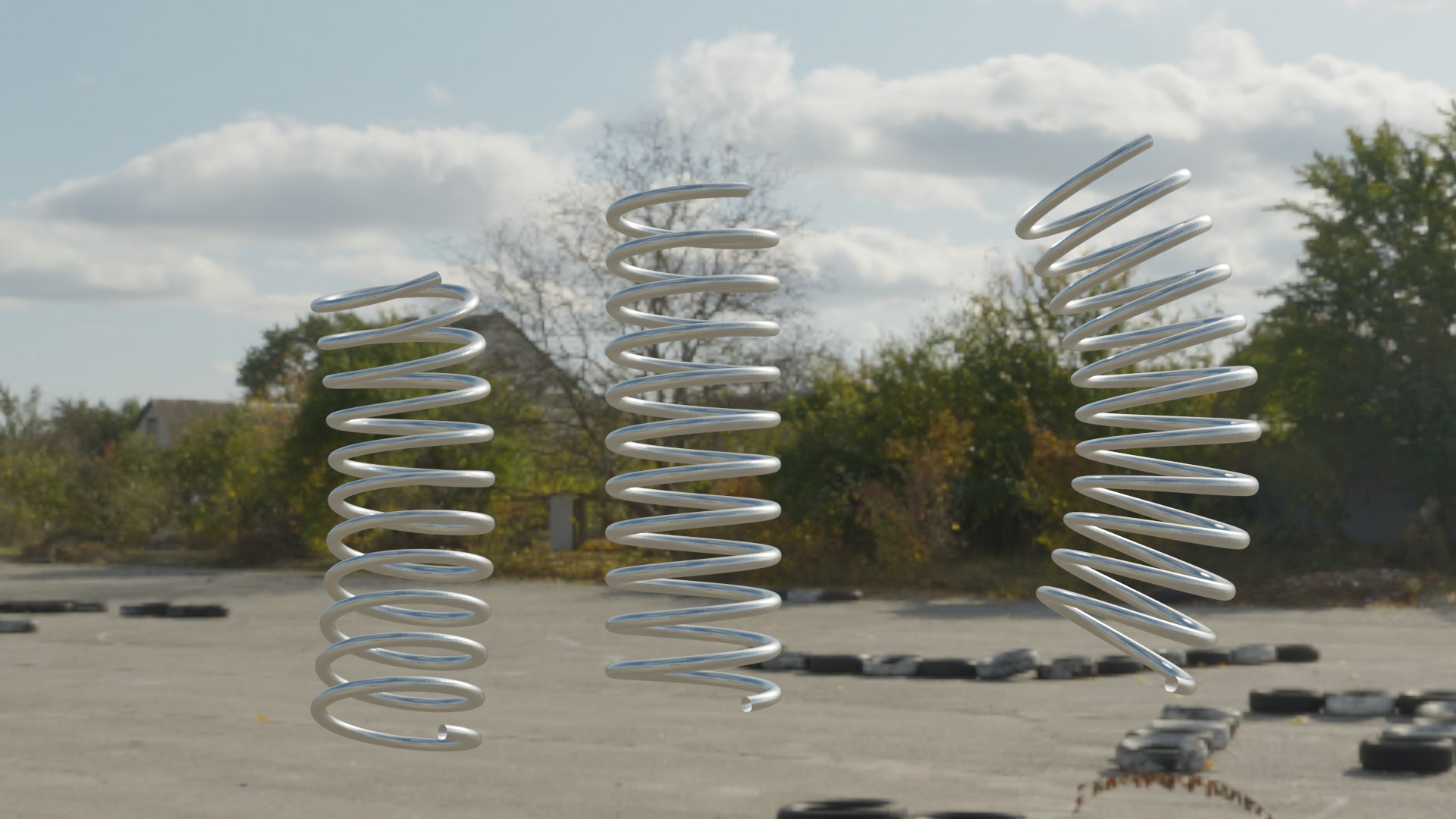 3D Springs With Active Curves - TurboSquid 1833909