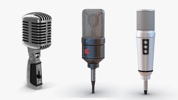 modelo 3d Colección de micrófonos de estudio 4 - TurboSquid 2172326
