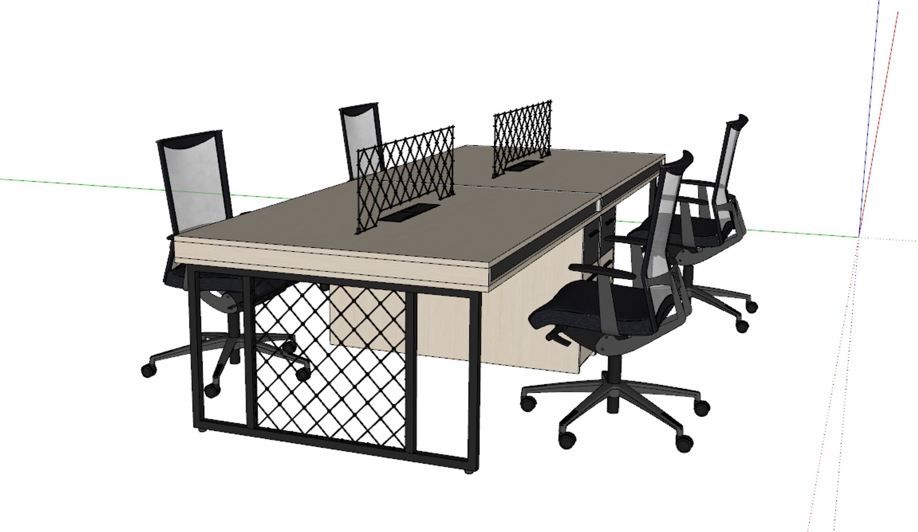 3D Erott Iron Wooden Workstation Custom Design Model - TurboSquid 2051994