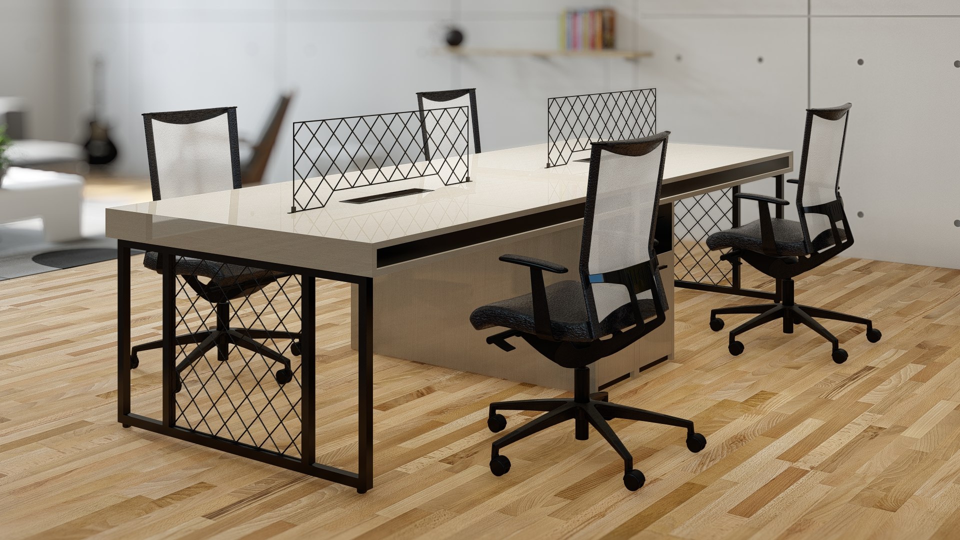 3D Erott Iron Wooden Workstation Custom Design Model - TurboSquid 2051994