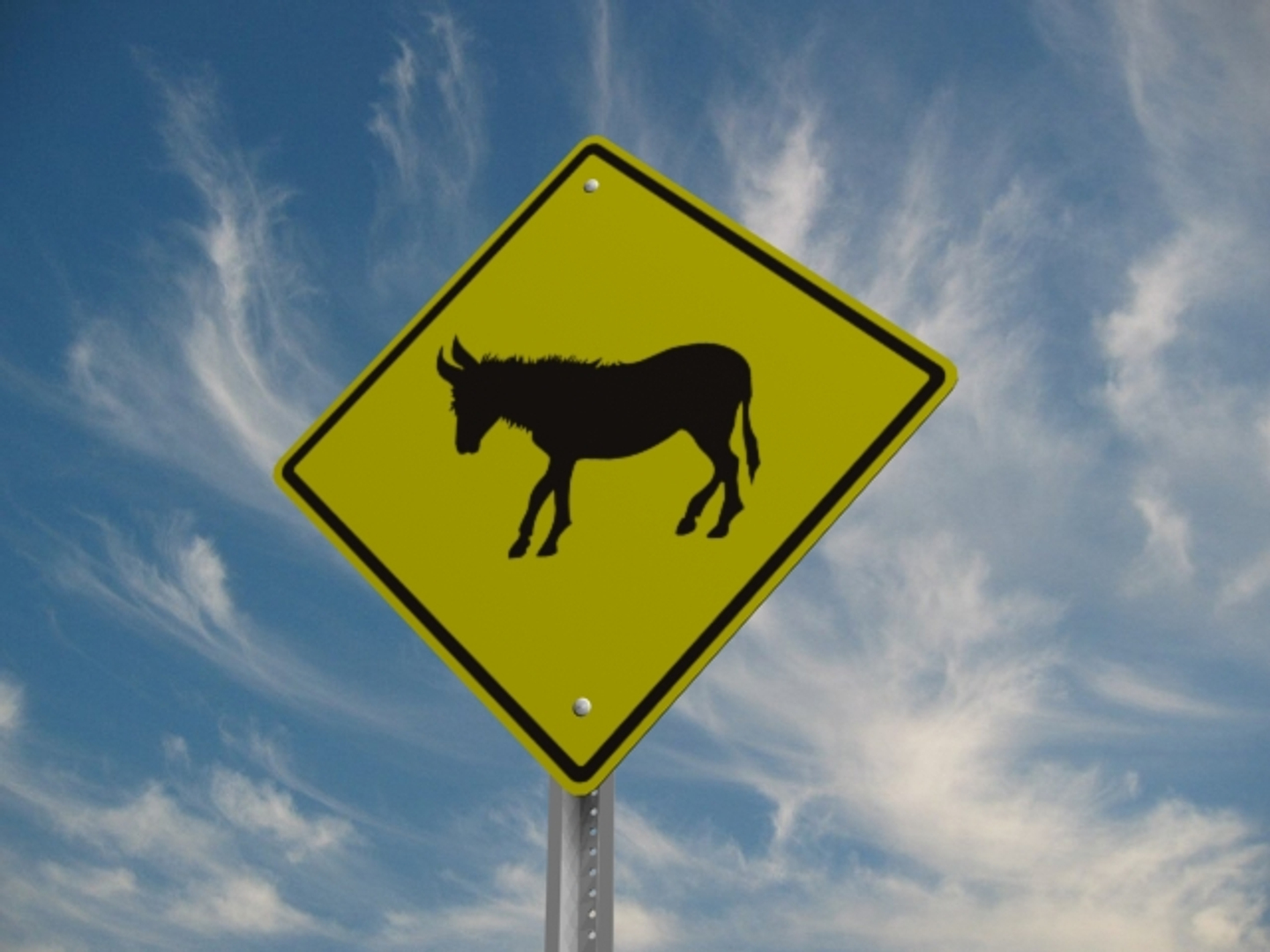 burro crossing street sign 3d model
