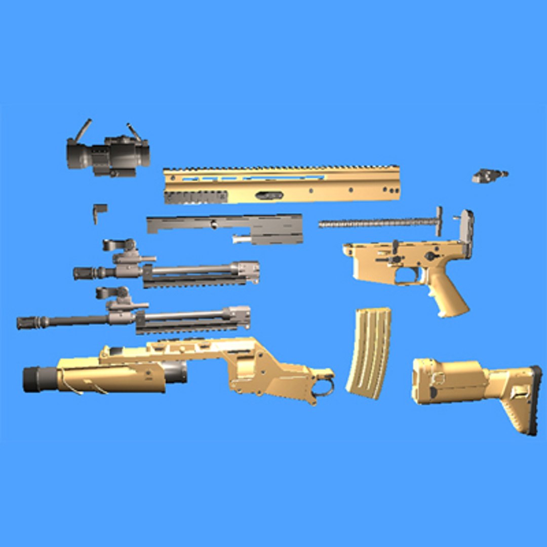 3d Army Sof Combat Assault Rifle Model