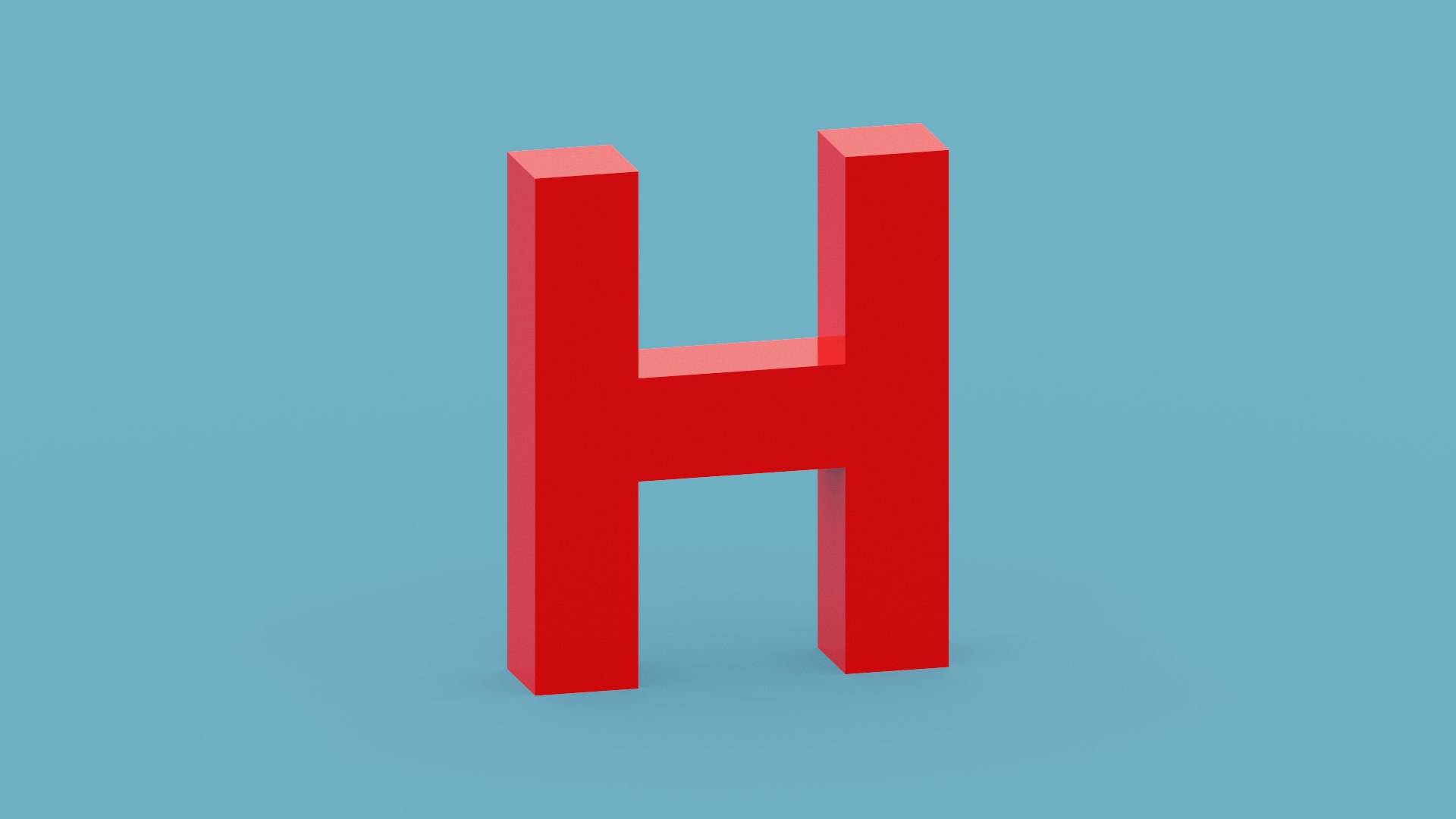 Pixel Letter H 3D Model - TurboSquid 1981101