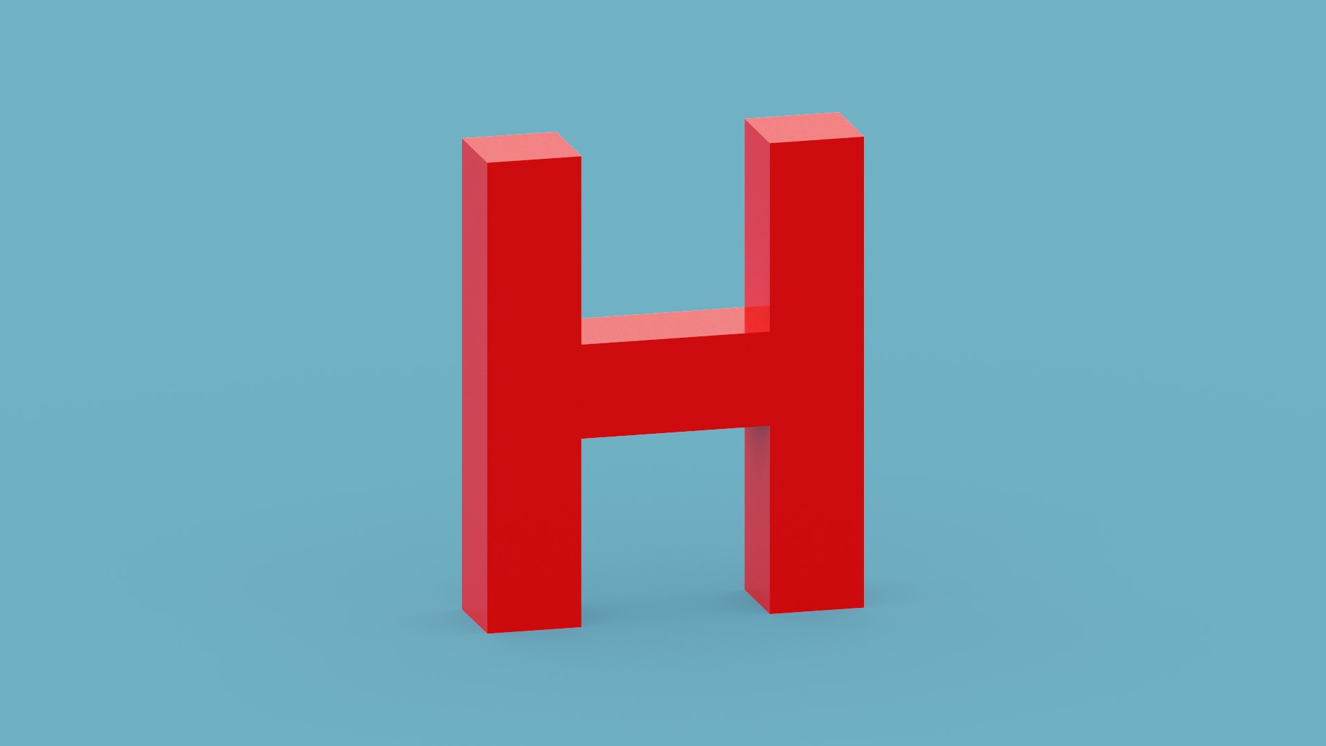 Pixel Letter H 3D Model - TurboSquid 1981101