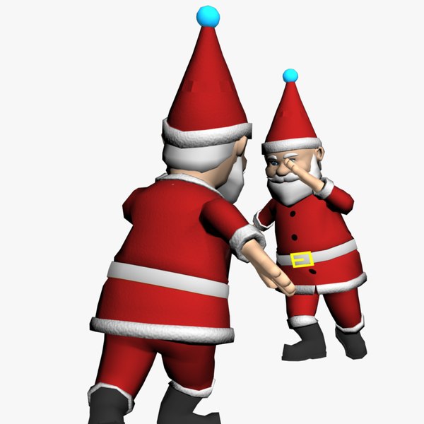 modelo 3d Baile navideño de dos Papá Noel animado modelo 3d ...