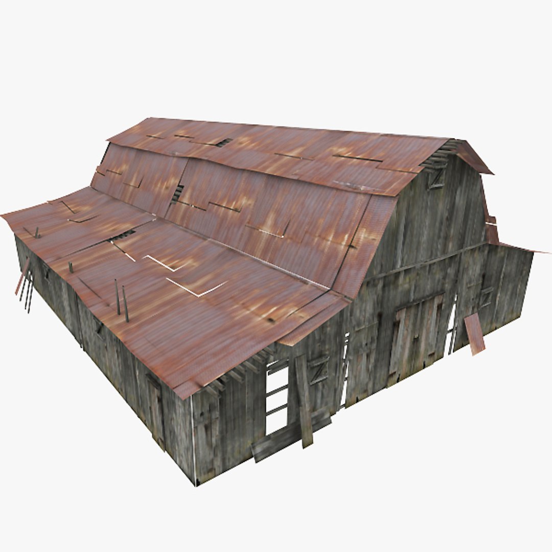 3d Model Of Photorealistic Old Barn