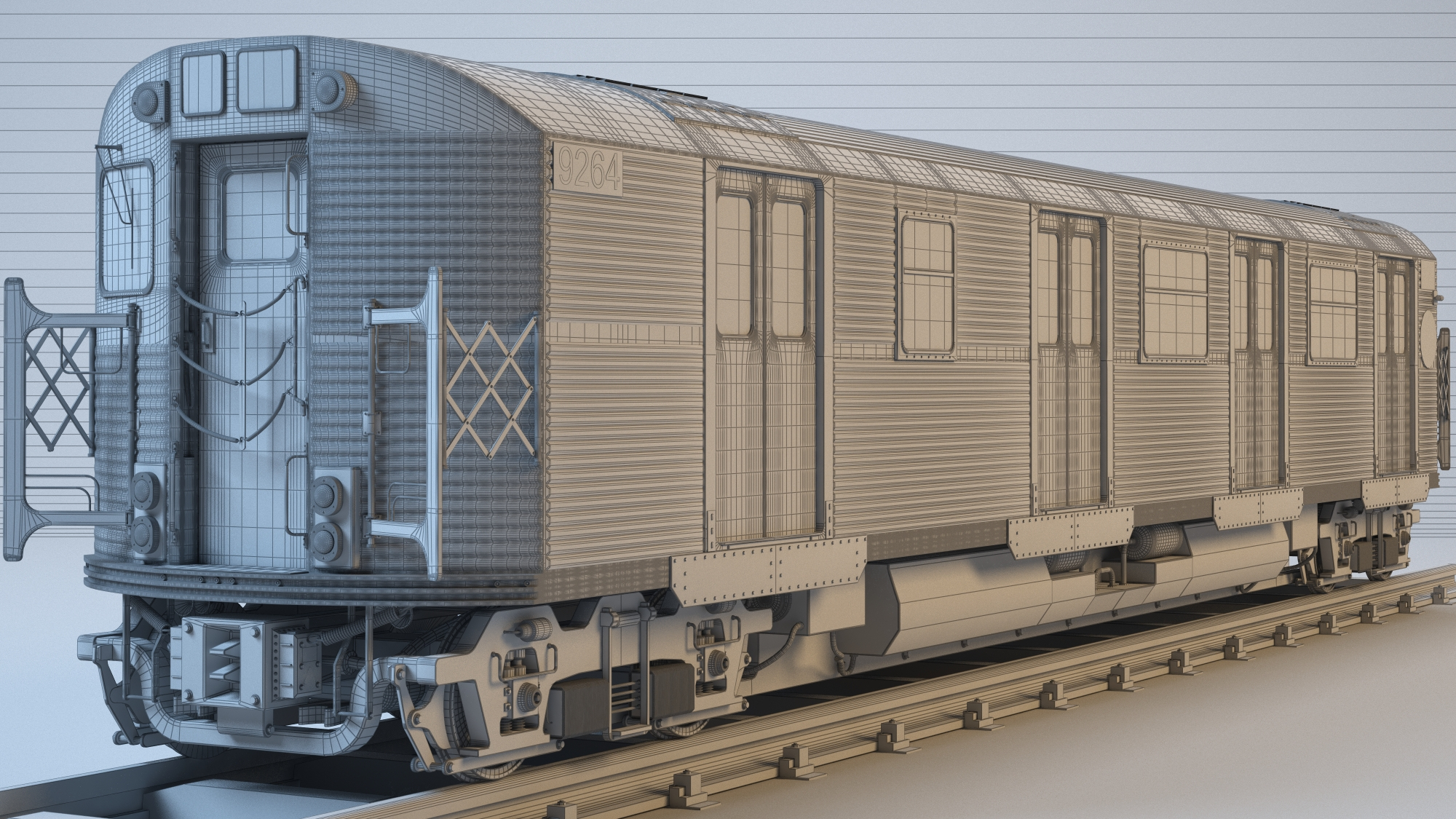 3d new york subway train