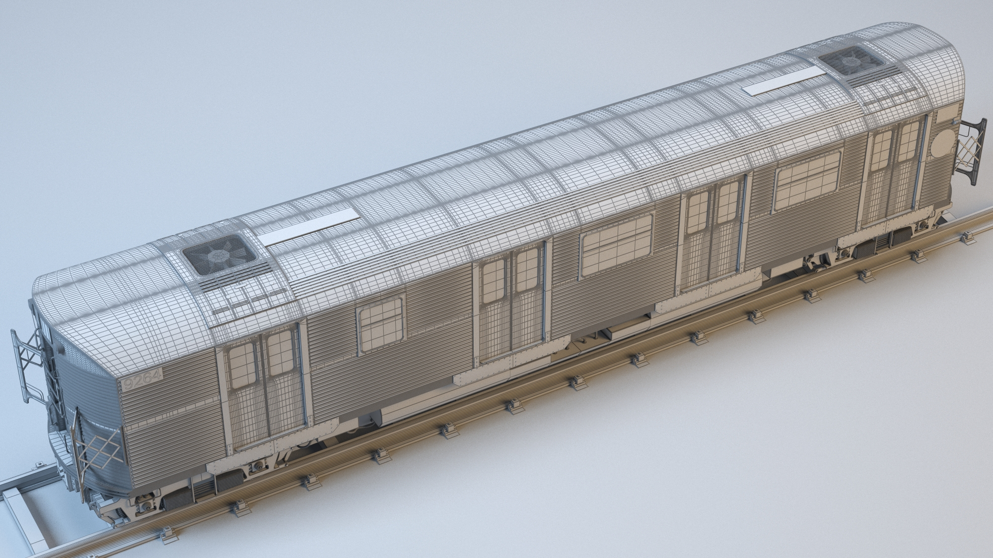 3d new york subway train