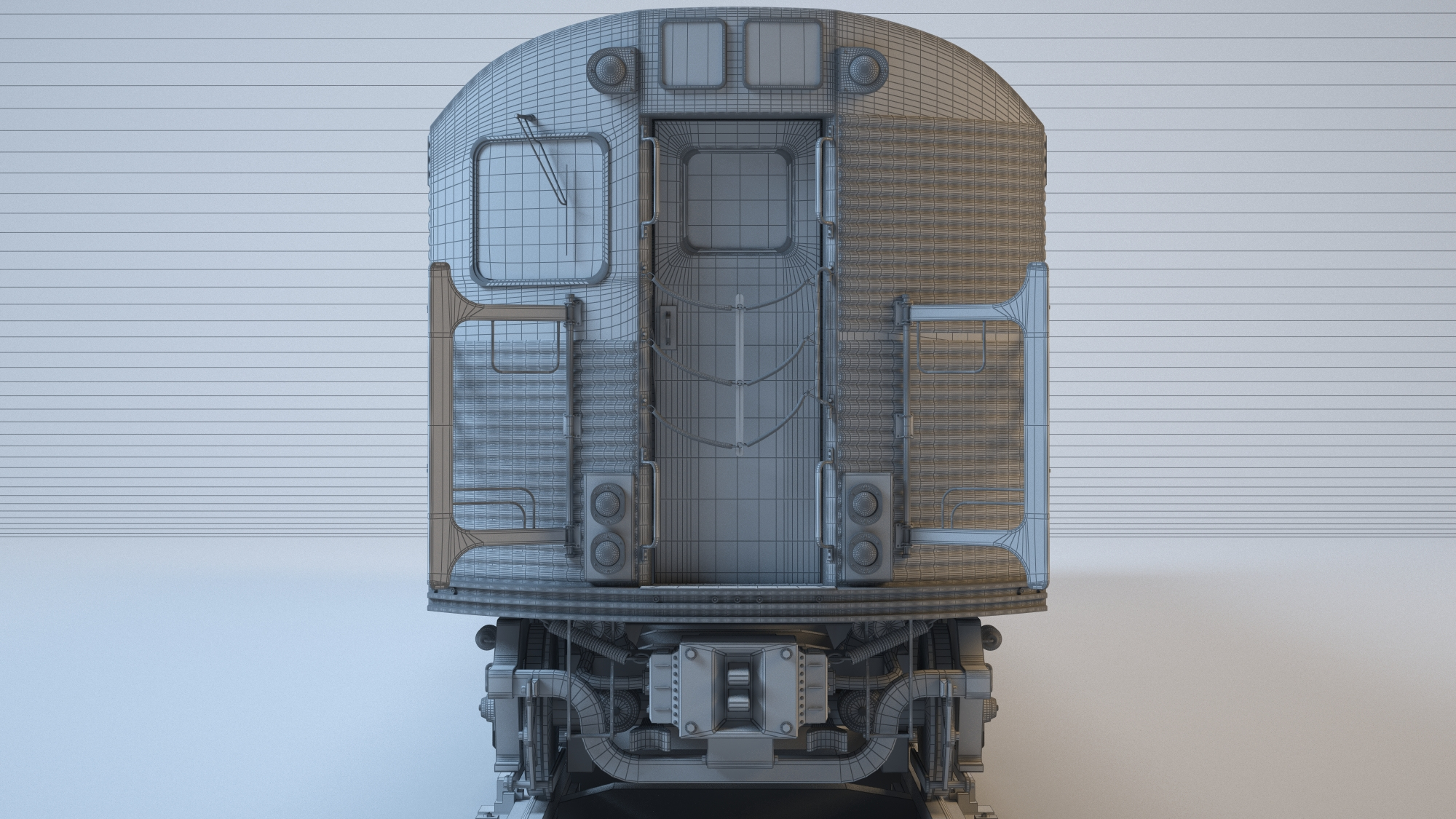 3d new york subway train