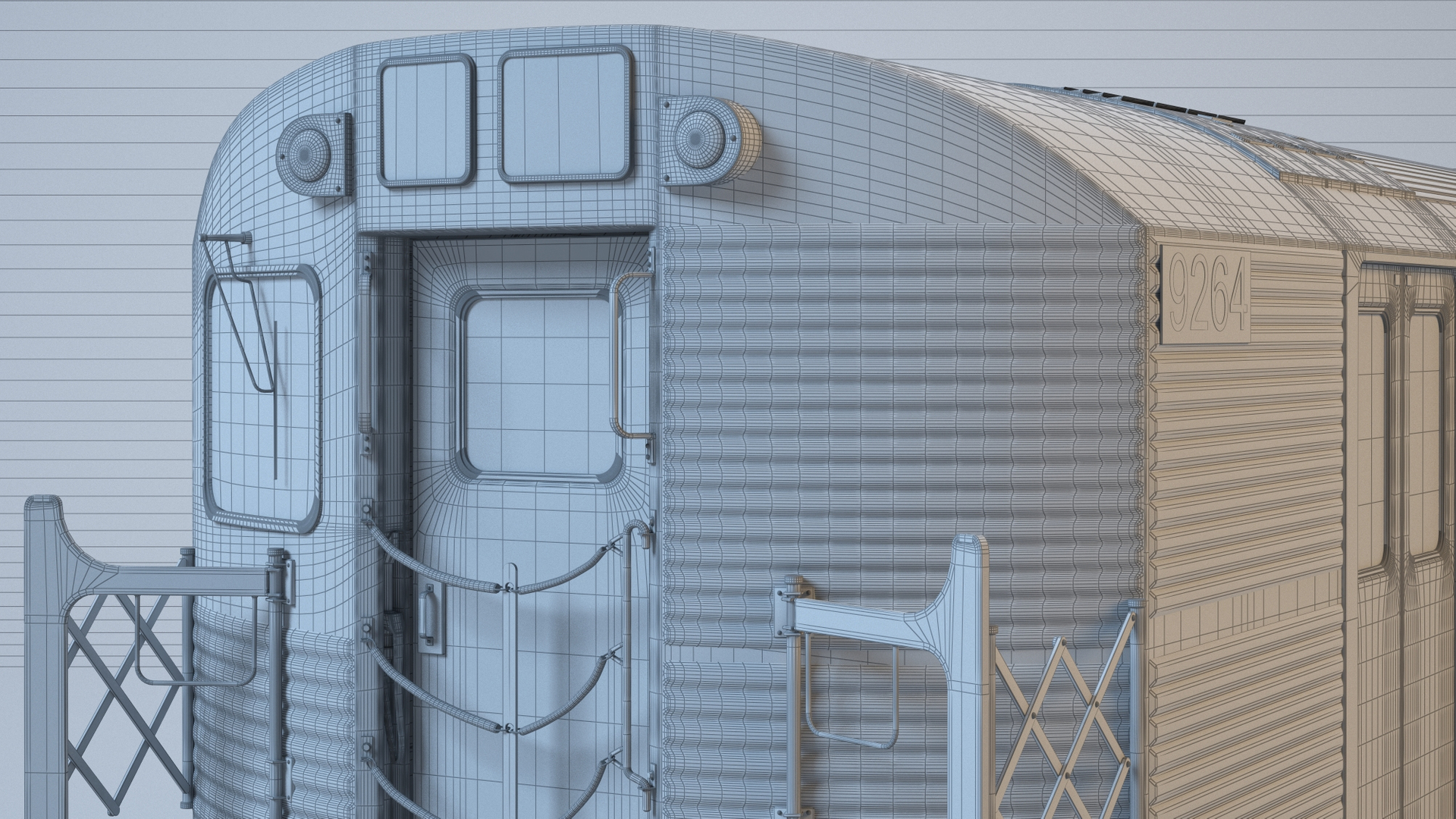 3d new york subway train