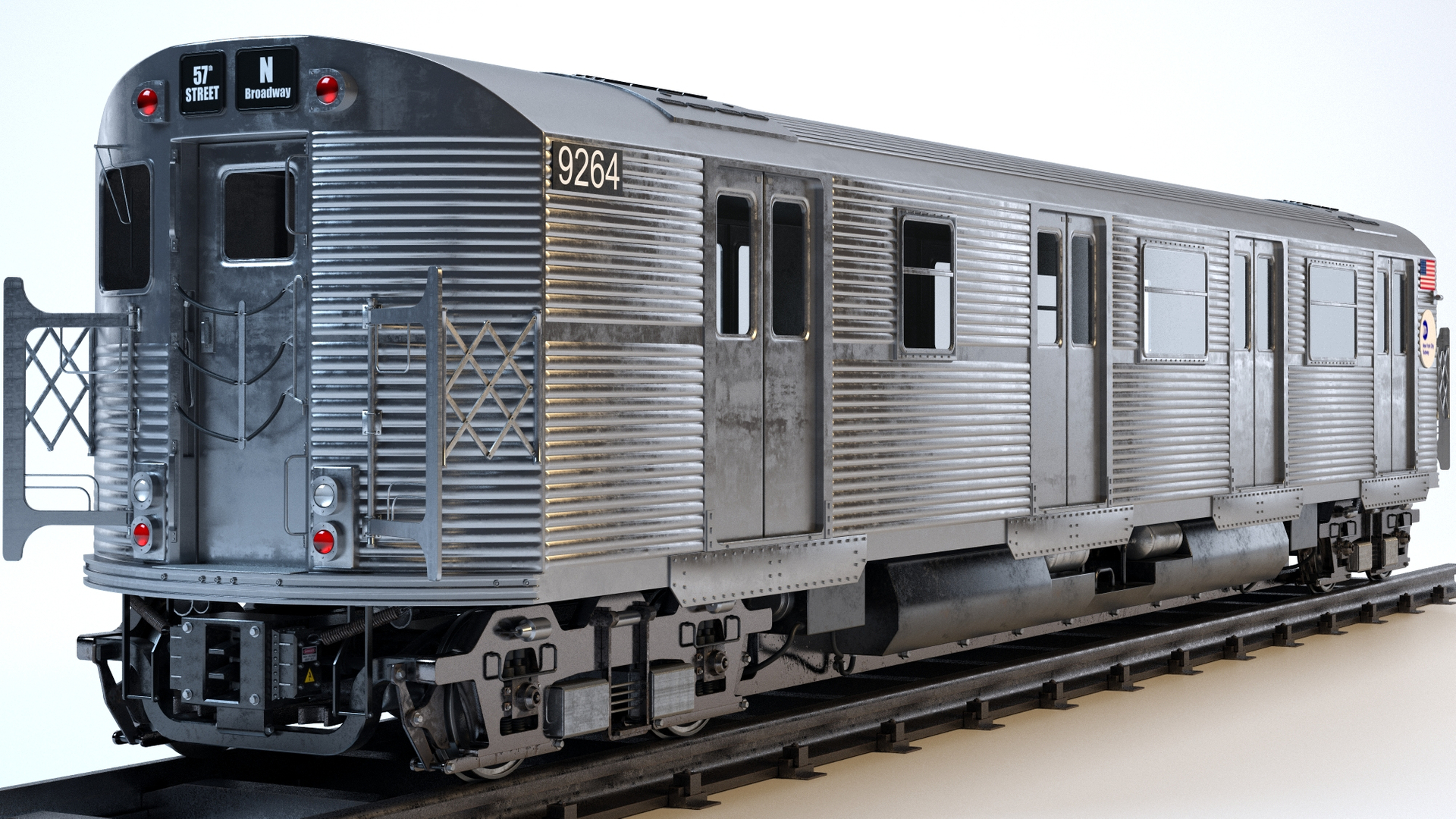 3d new york subway train