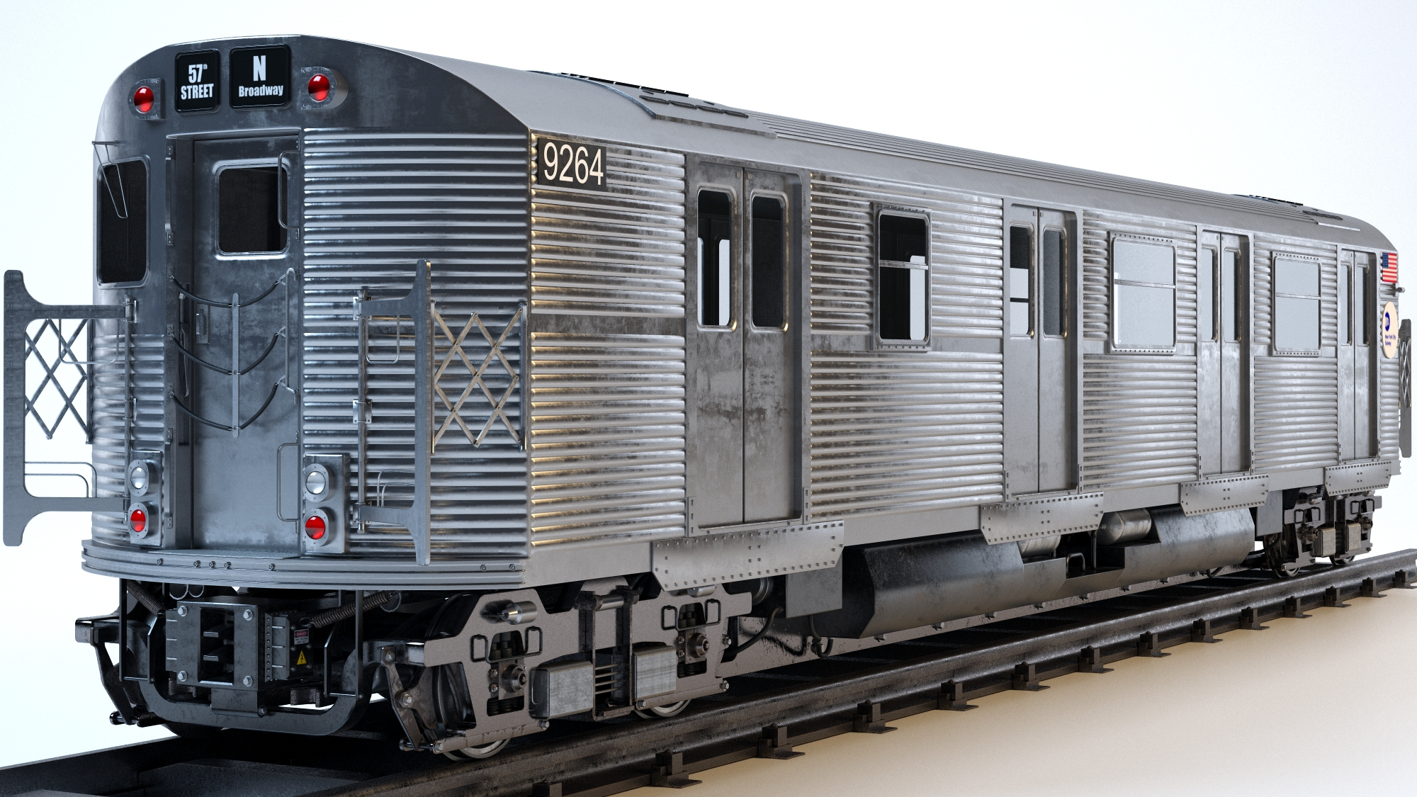 3d new york subway train