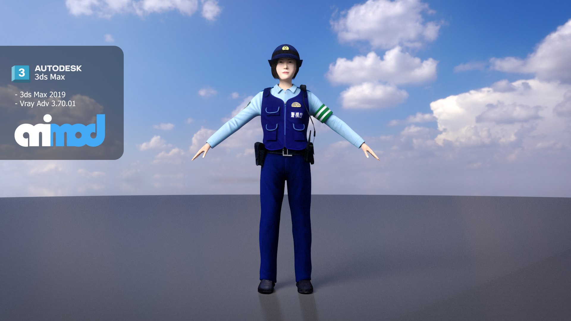 3D JapanesePoliceWoman0002 - TurboSquid 2267320