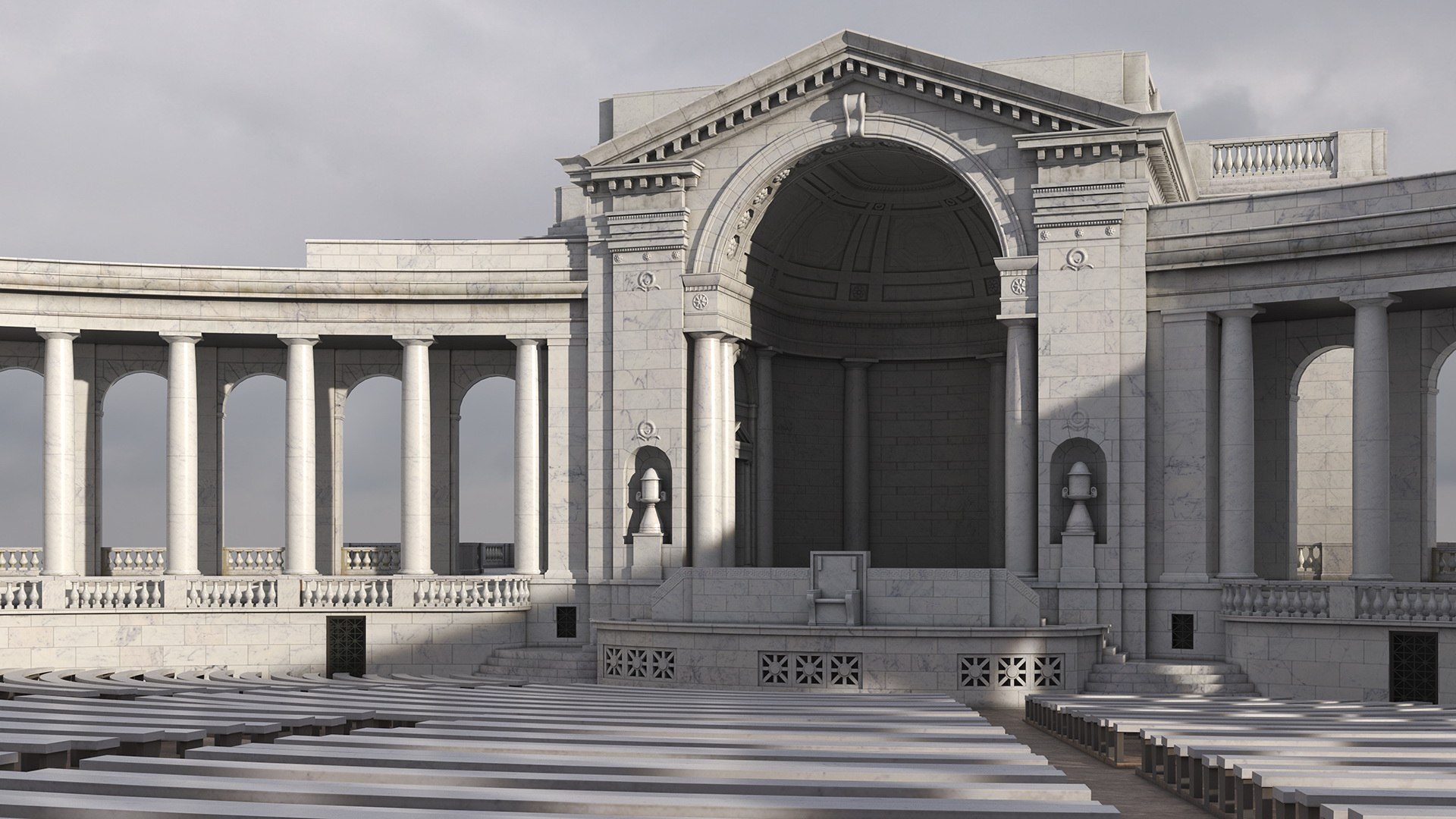 3D Arlington National Cemetery Memorial Amphitheater - TurboSquid 2099648
