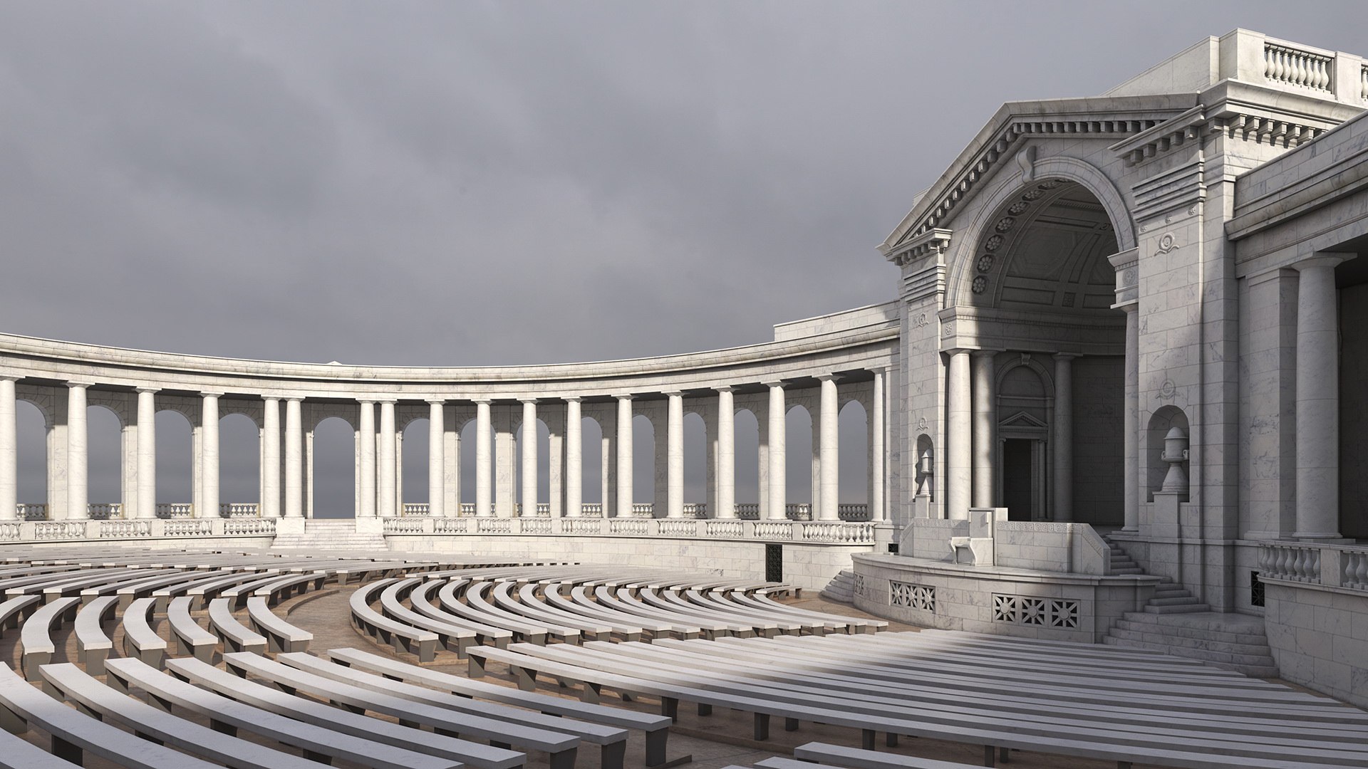 3D Arlington National Cemetery Memorial Amphitheater - TurboSquid 2099648