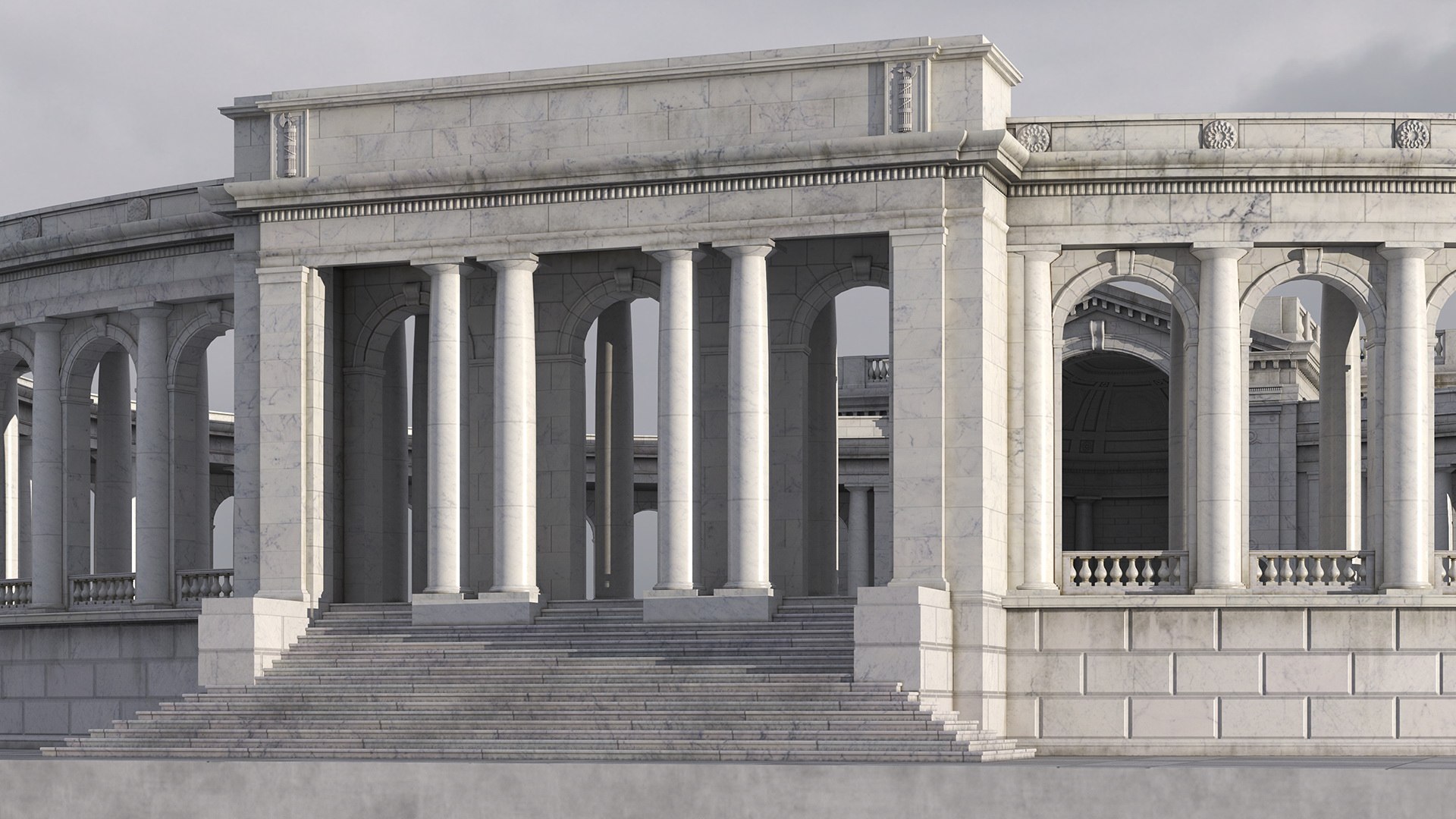 3D Arlington National Cemetery Memorial Amphitheater - TurboSquid 2099648