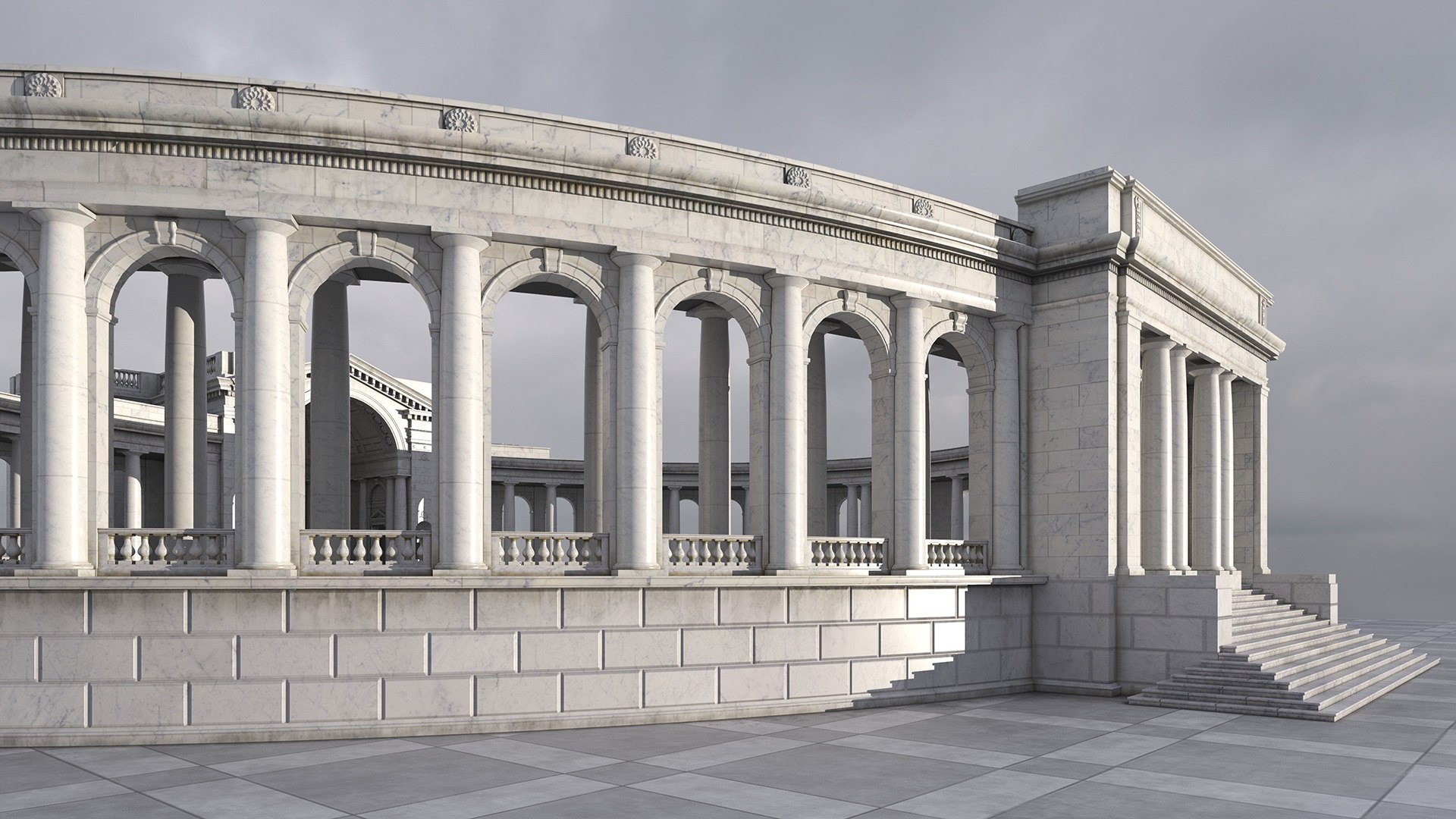3D Arlington National Cemetery Memorial Amphitheater - TurboSquid 2099648