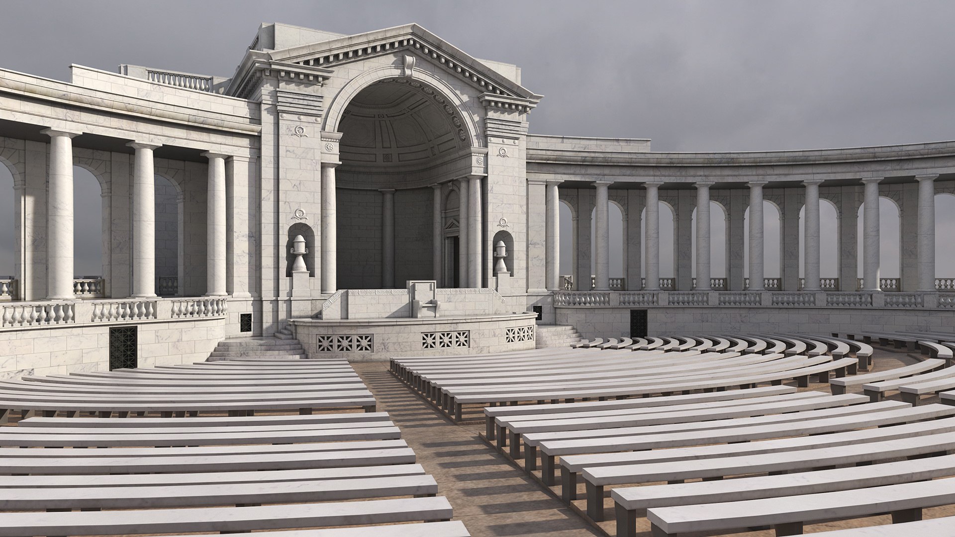 3D Arlington National Cemetery Memorial Amphitheater - TurboSquid 2099648