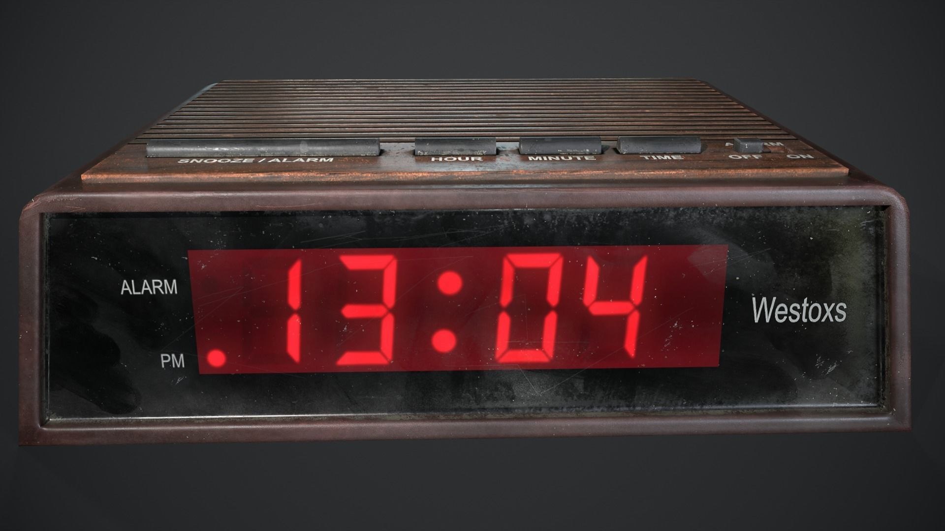 3D Retro Digital Clock - TurboSquid 1950595