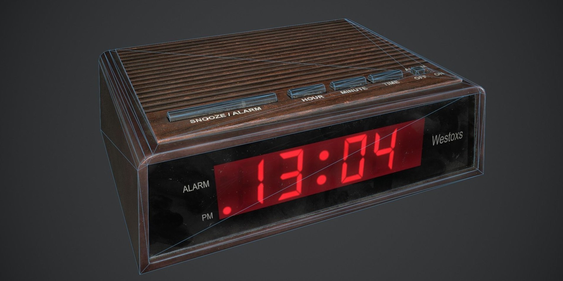 3D Retro Digital Clock - TurboSquid 1950595