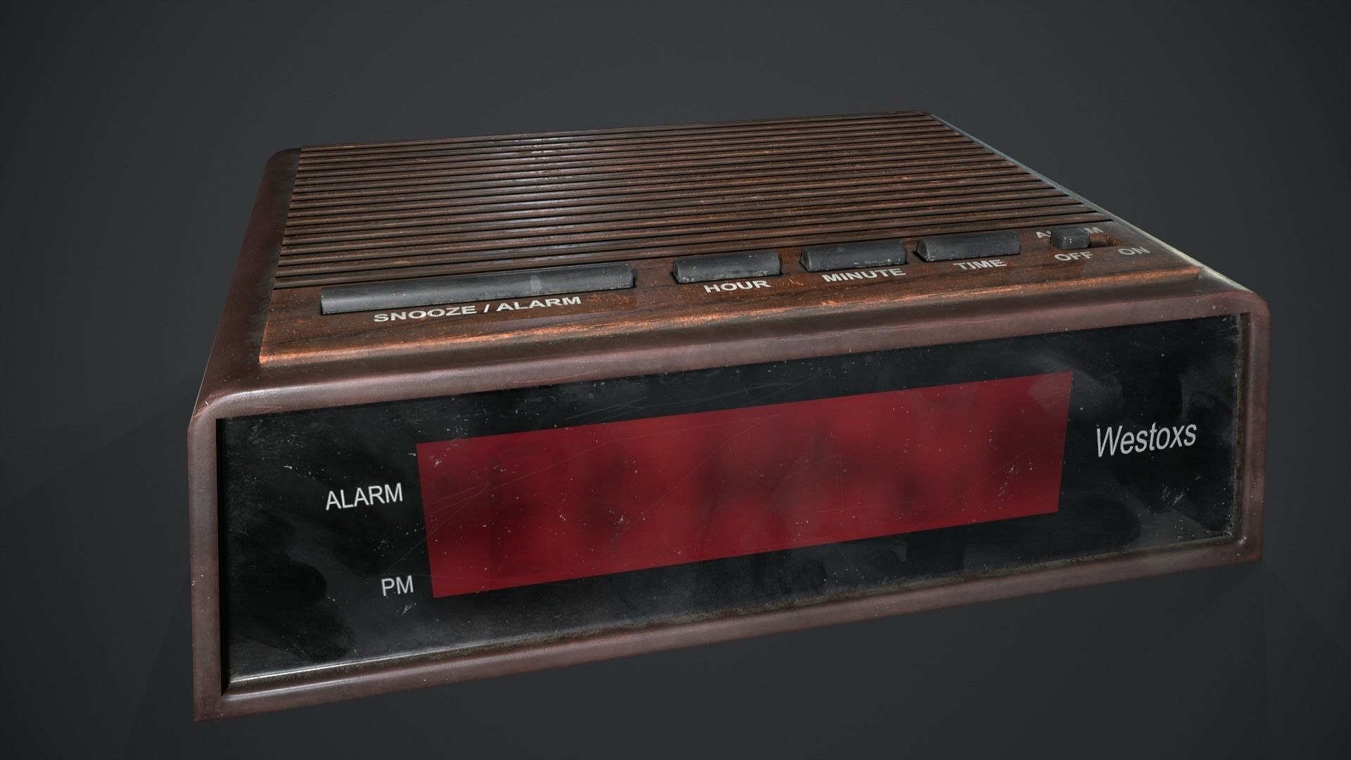 3D Retro Digital Clock - TurboSquid 1950595