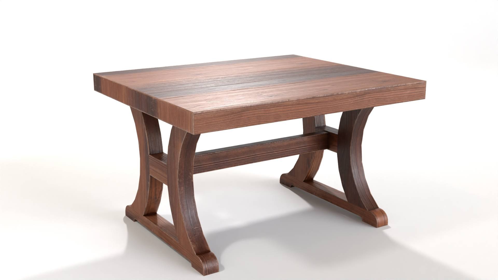 Wooden Table Model - TurboSquid 2071079