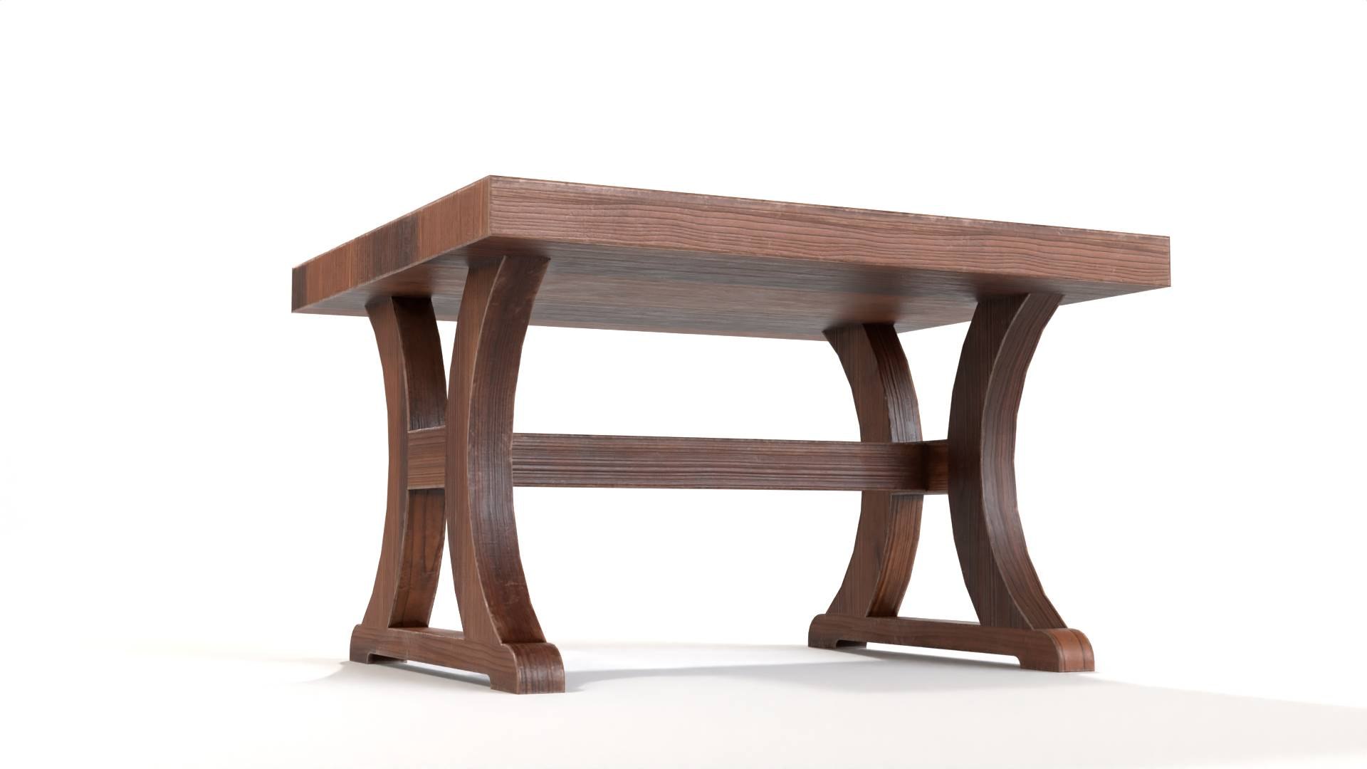 Wooden Table Model - TurboSquid 2071079
