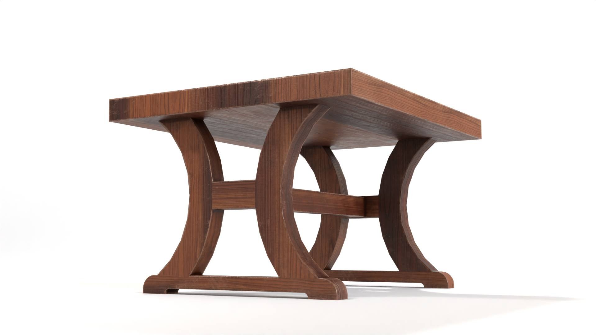 Wooden Table Model - TurboSquid 2071079