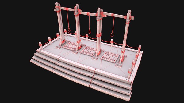 modelo 3d Medieval Gallows Podium Torture - TurboSquid 1992911