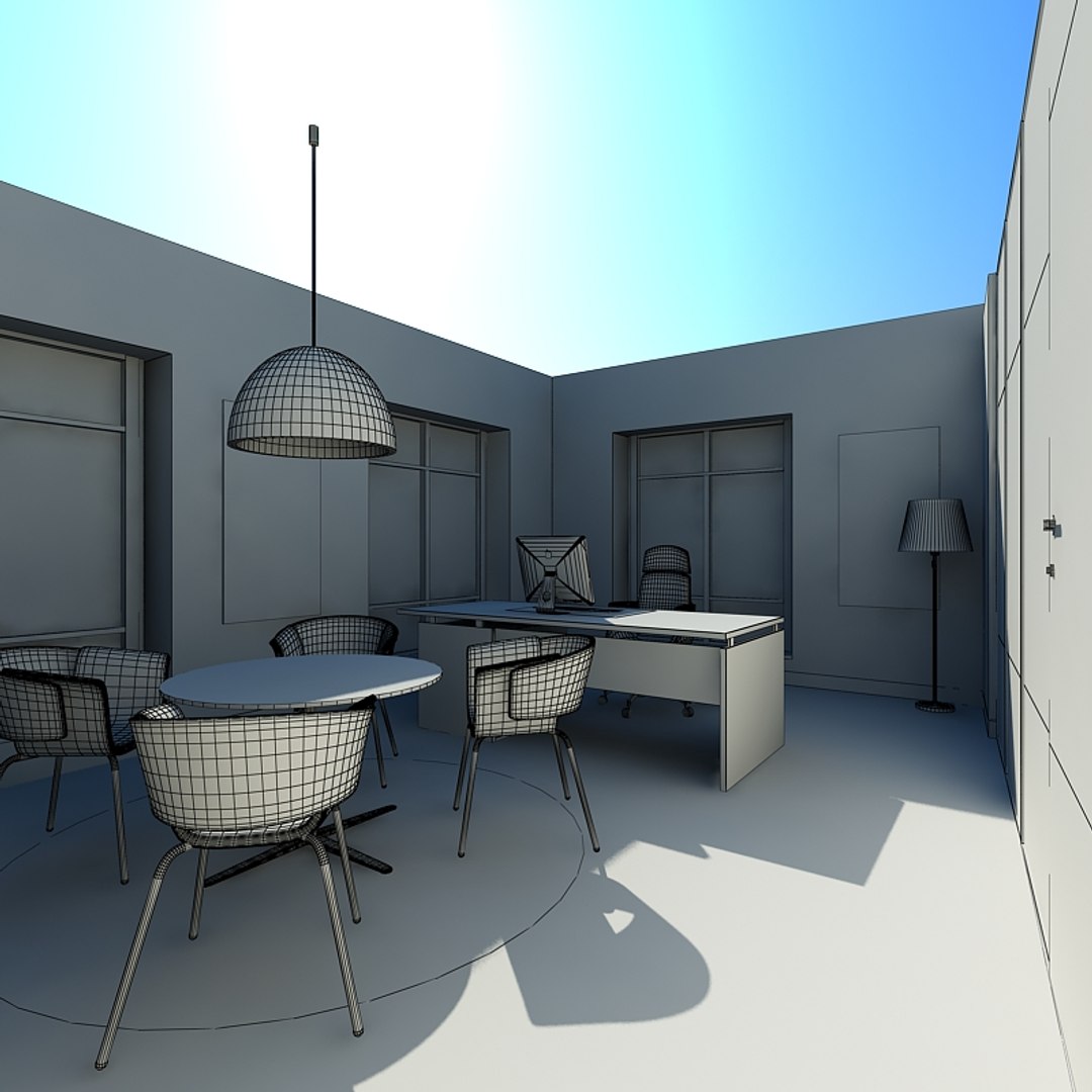 3ds Max Office Interior