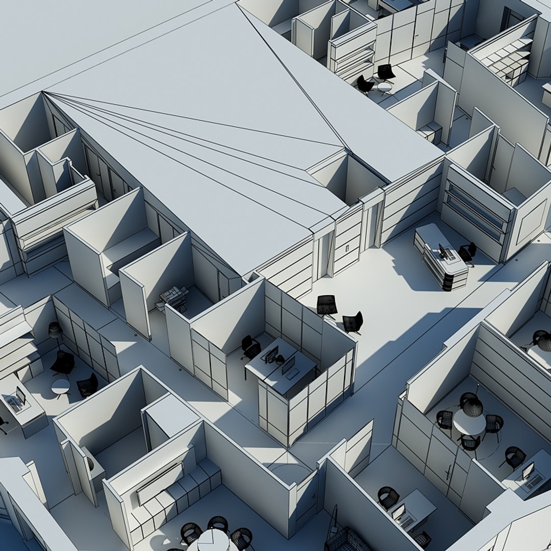 3ds Max Office Interior