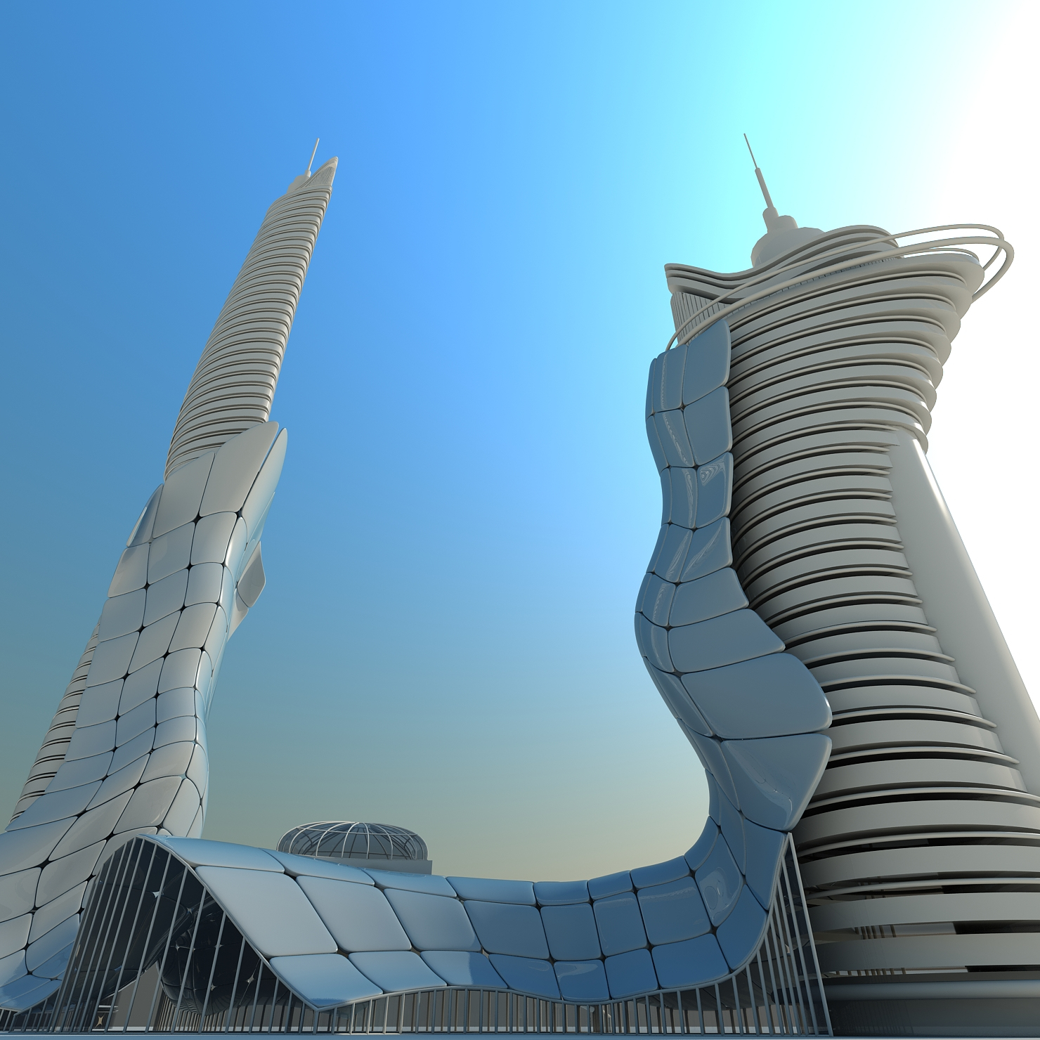 3d modern futuristic model