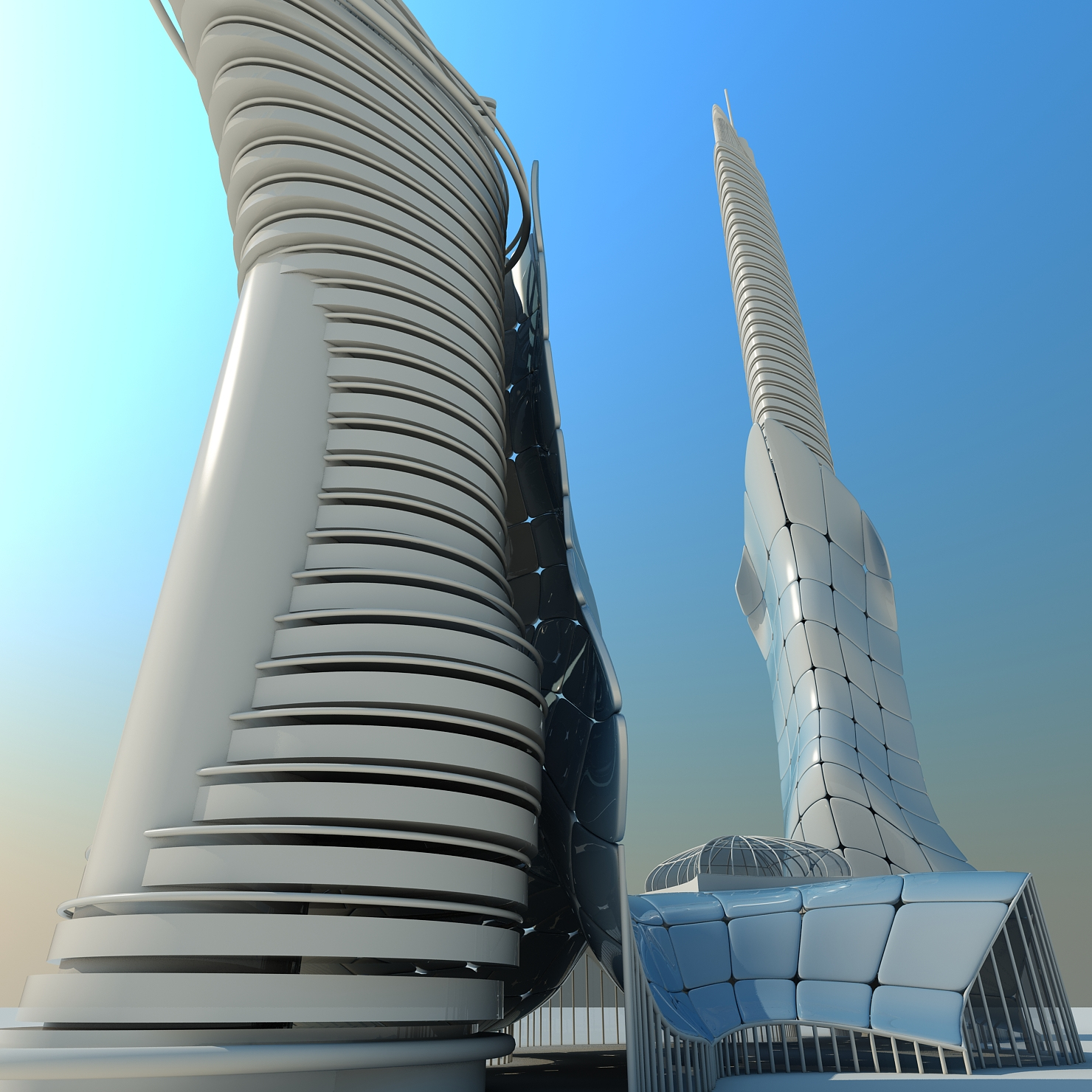 3d modern futuristic model