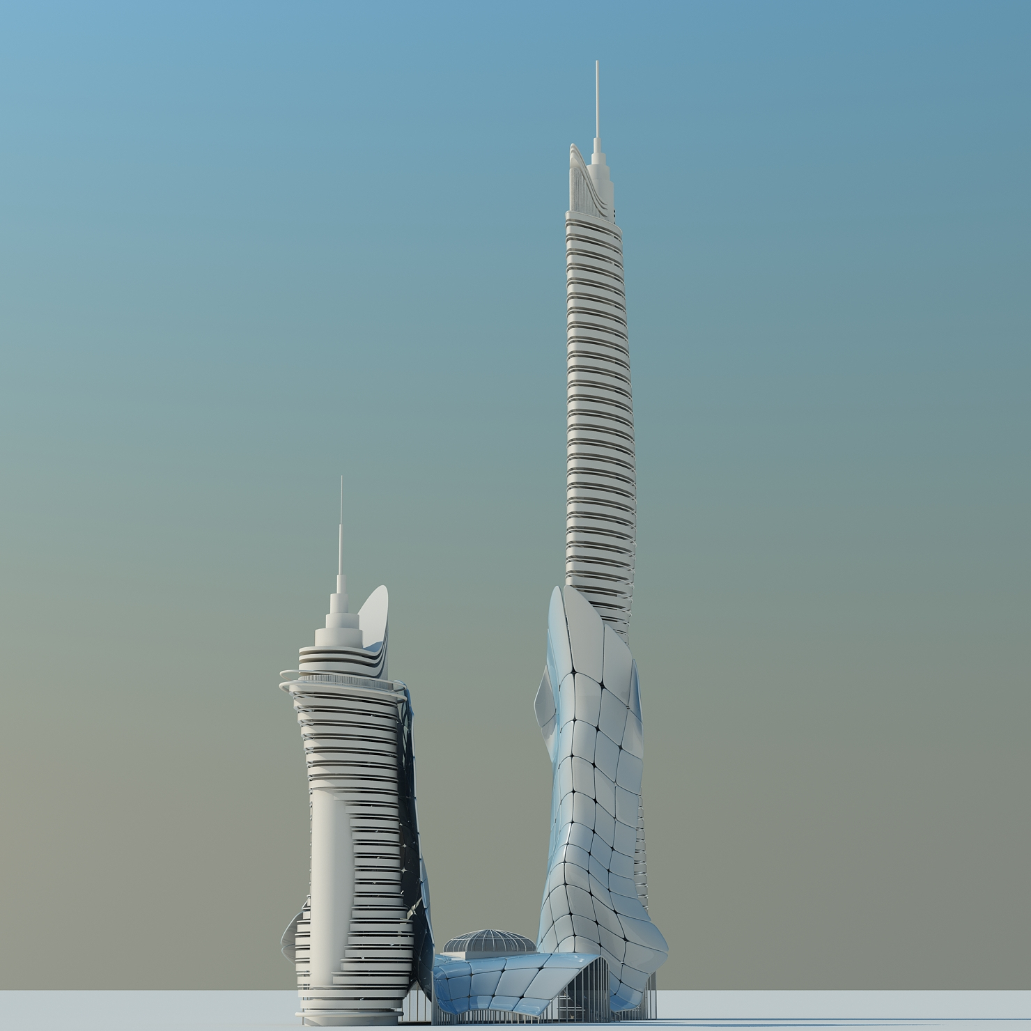 3d modern futuristic model