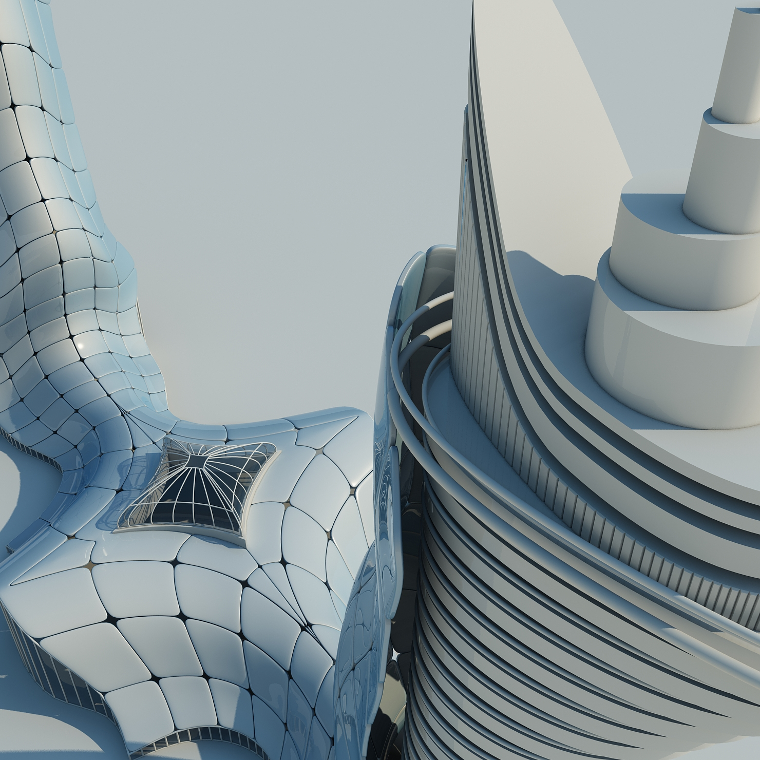 3d modern futuristic model