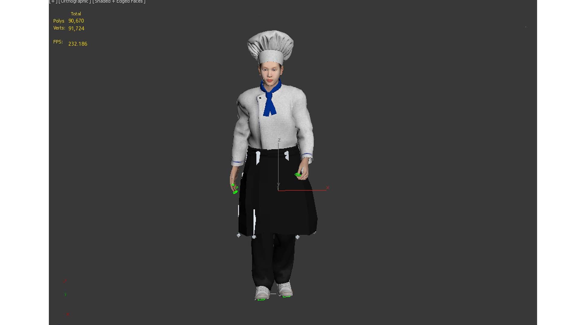 Woman Chef 3D Model - TurboSquid 2243074
