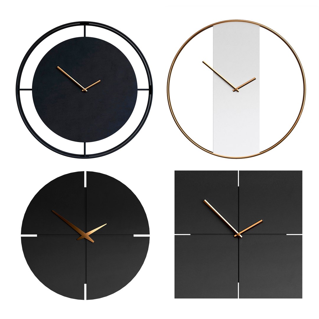 Wall Clock Set 701 3D Model - TurboSquid 1947690