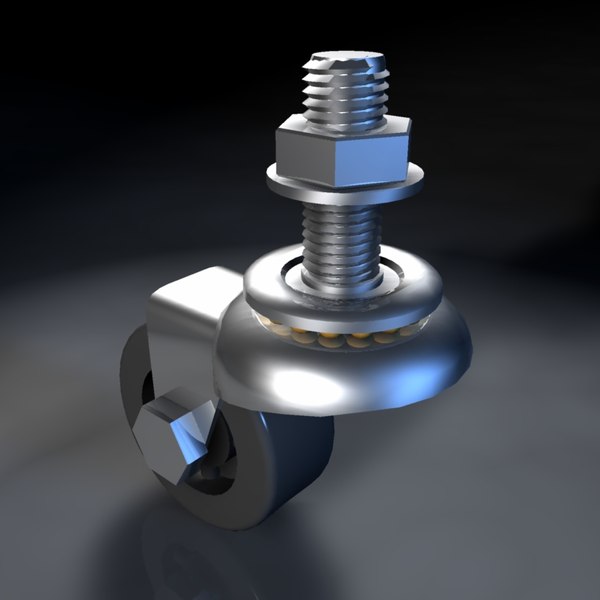 3d threaded caster