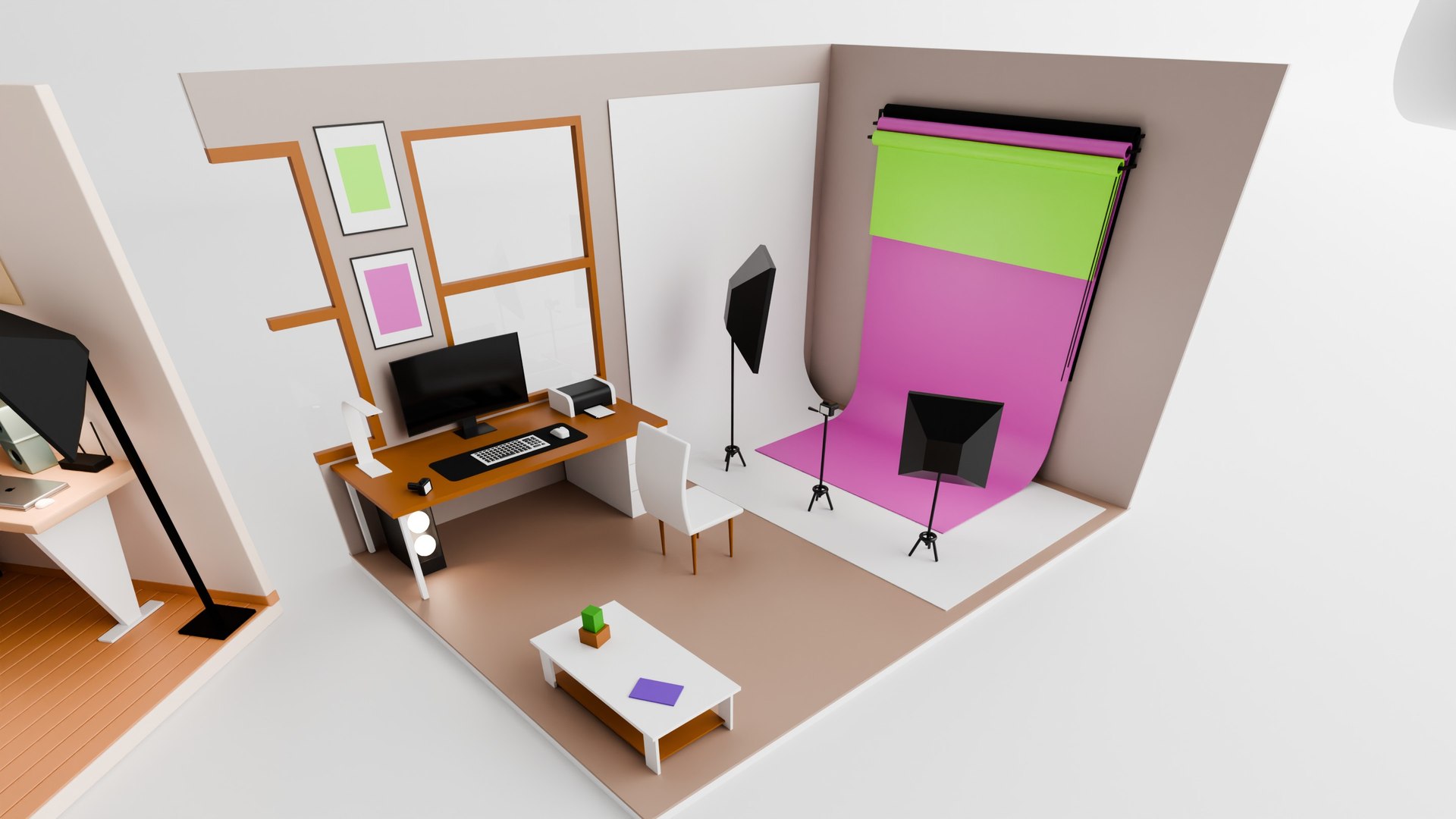 3D Versatile Office And Studio Spaces Pack Model - TurboSquid 2413892