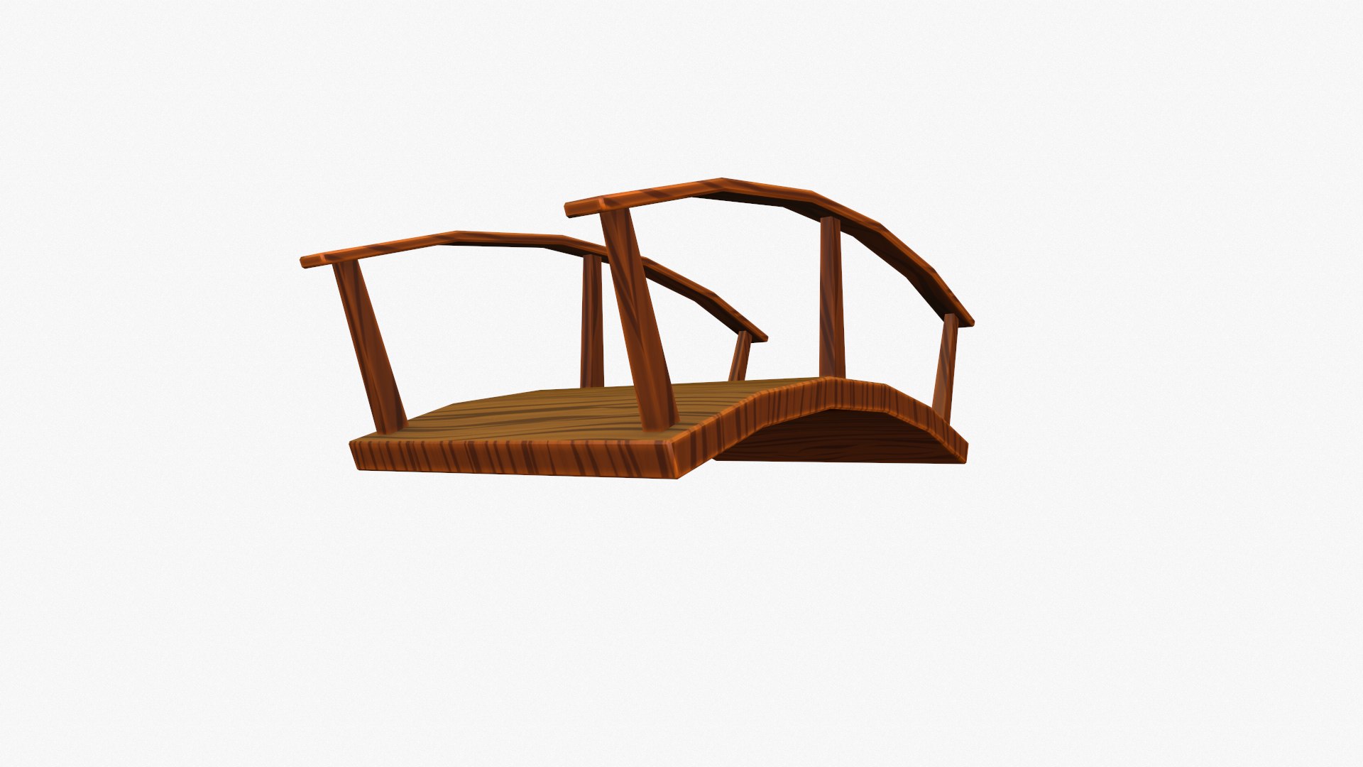 3D Cartoon Wooden Bridge - TurboSquid 1901525