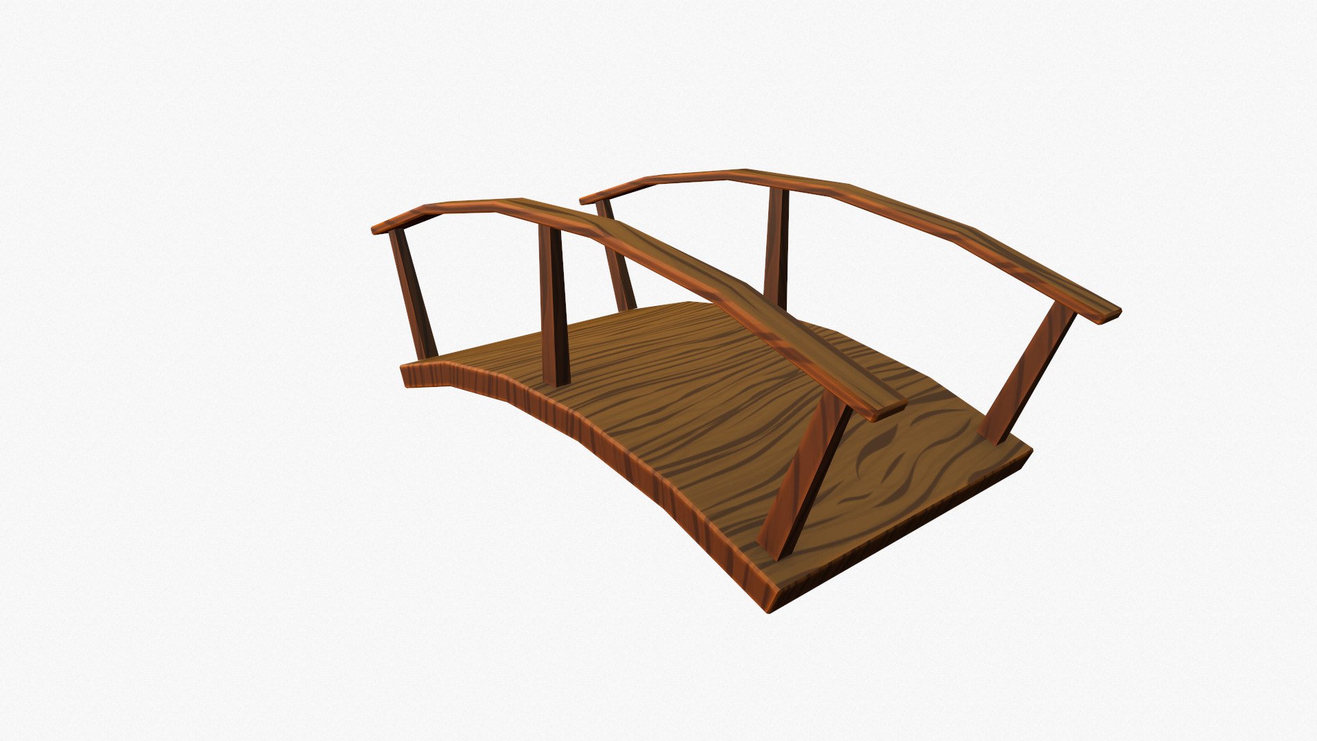 3D Cartoon Wooden Bridge - TurboSquid 1901525