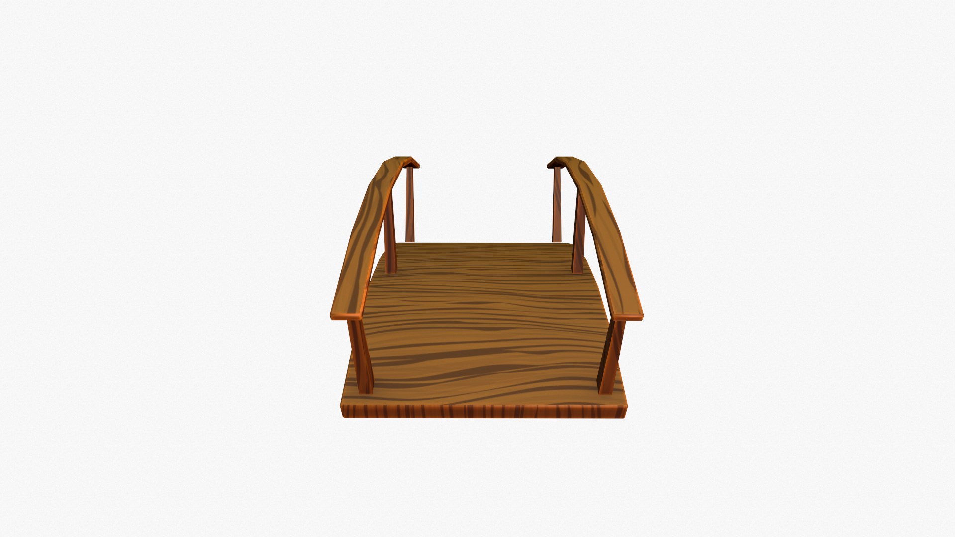 3D Cartoon Wooden Bridge - TurboSquid 1901525