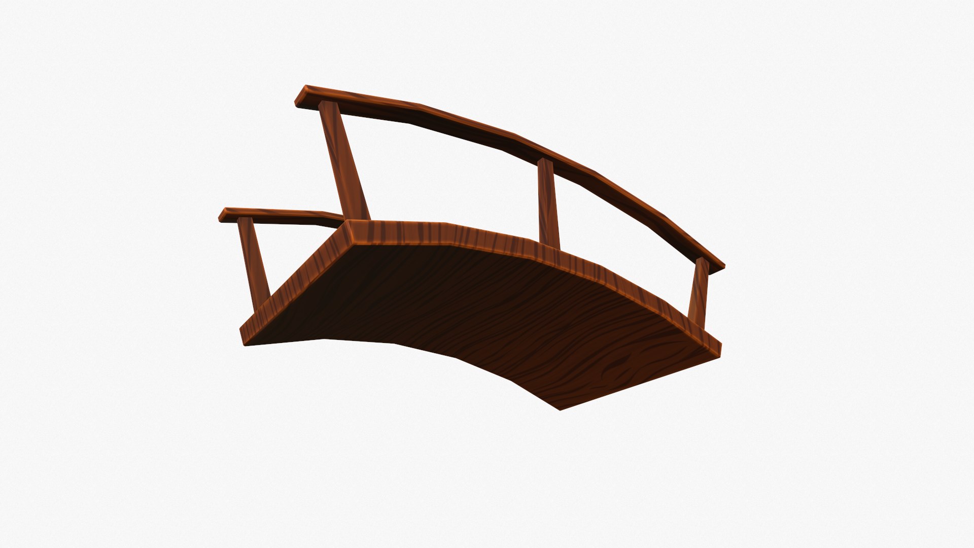 3D Cartoon Wooden Bridge - TurboSquid 1901525