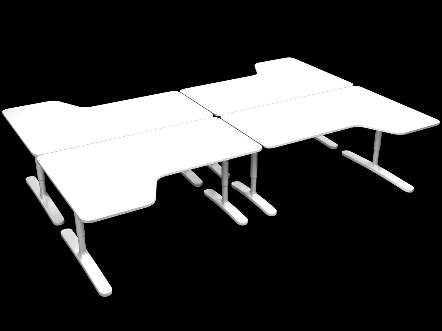 3D IKEA BEKANT Corner Desk - TurboSquid 2152125