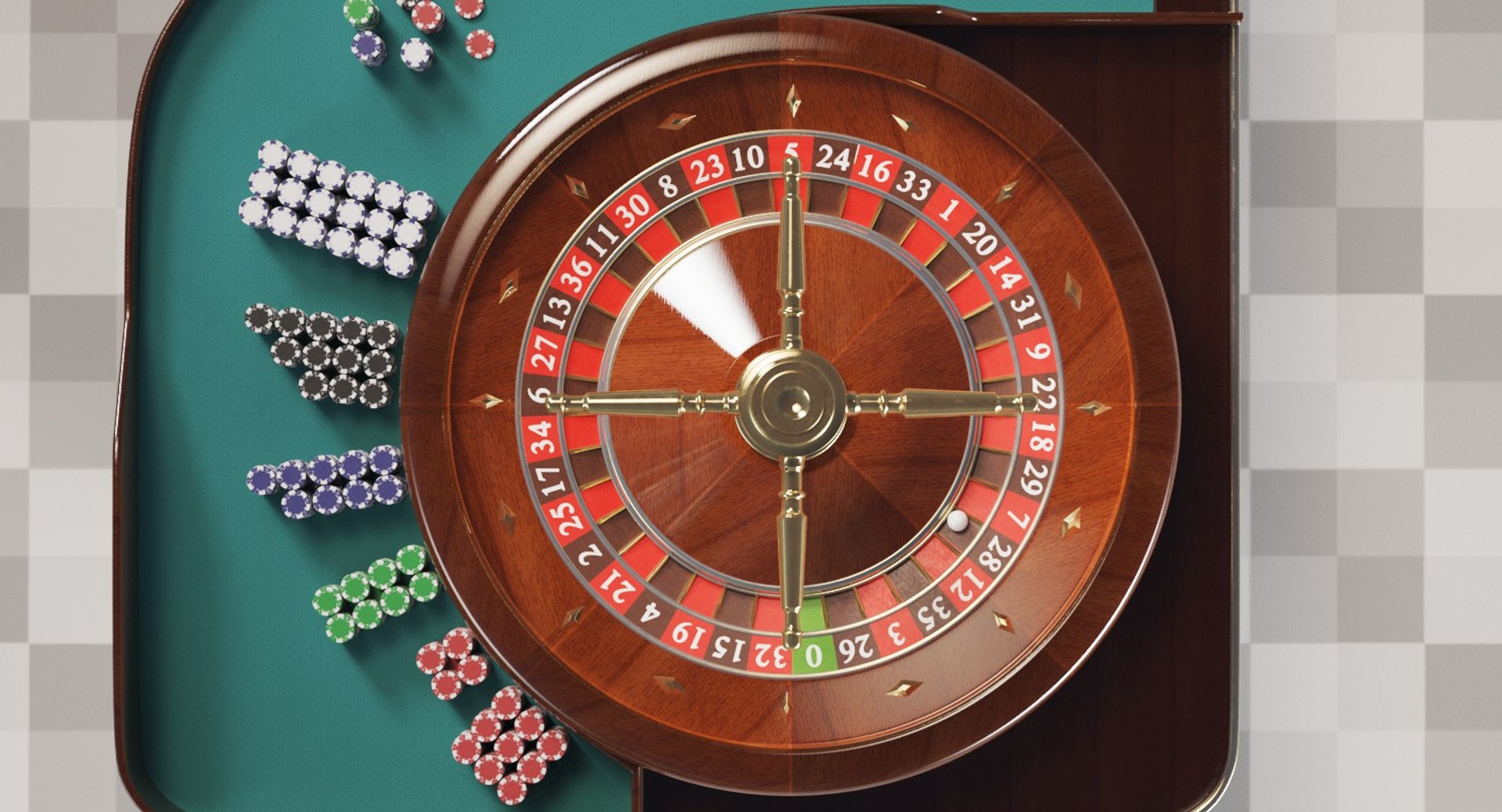 Roulette table model - TurboSquid 1163464