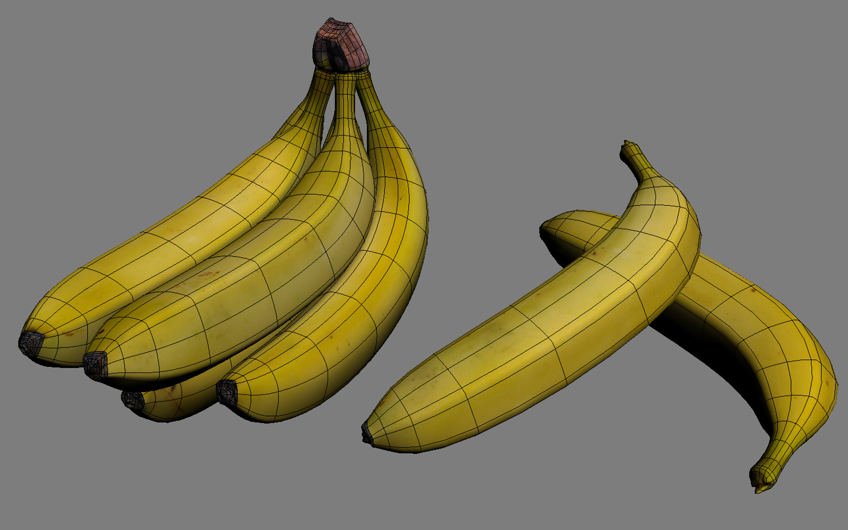 3d banana realistic