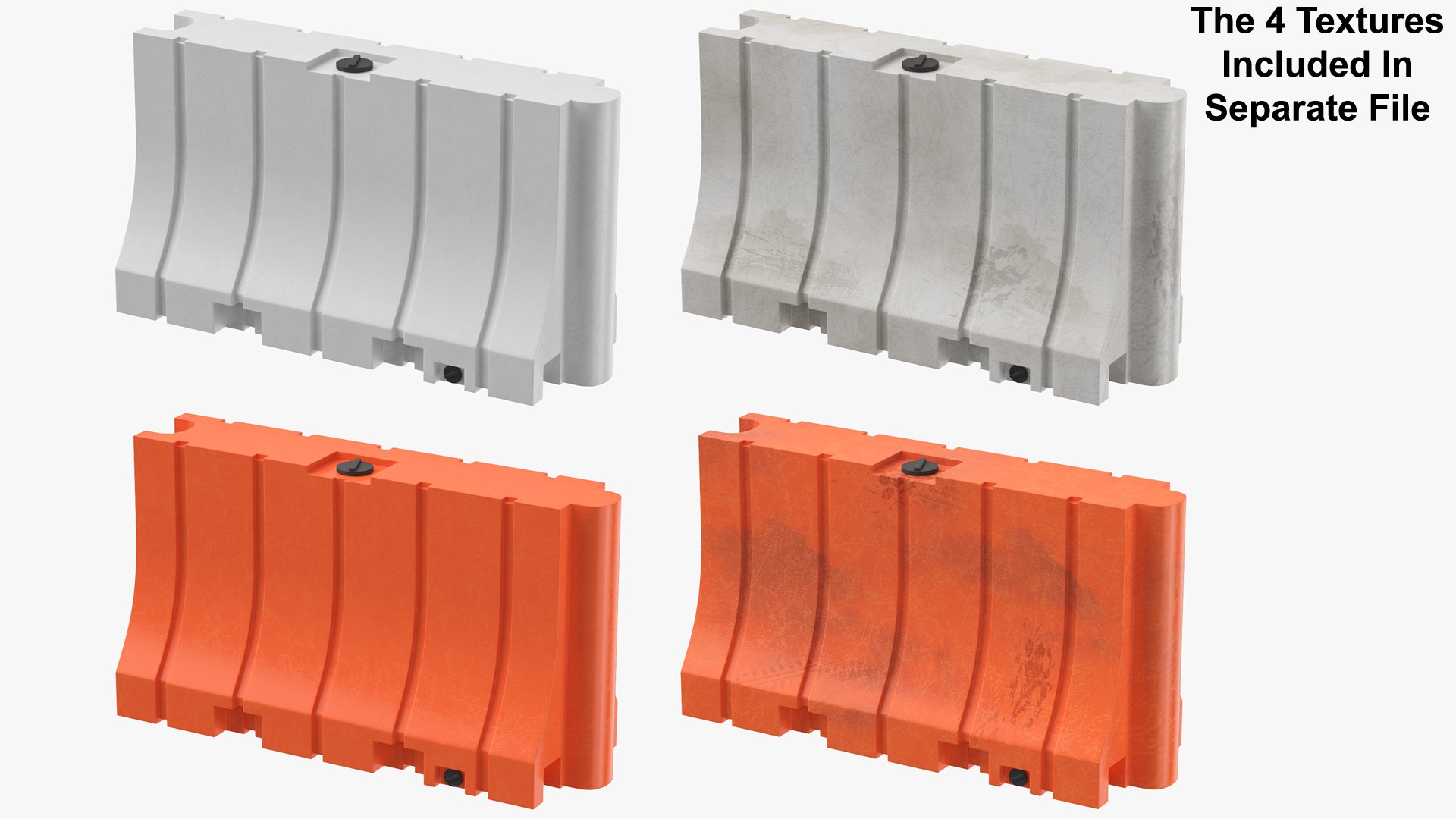 3D Plastic Traffic Barrier 03 - TurboSquid 2069419