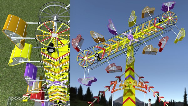 3D Classic Zipper Carnival ride - TurboSquid 1793653