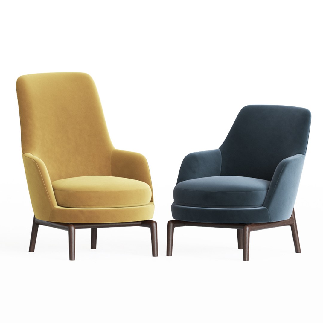 3D Leda Armchair Flexform Set - TurboSquid 1544262