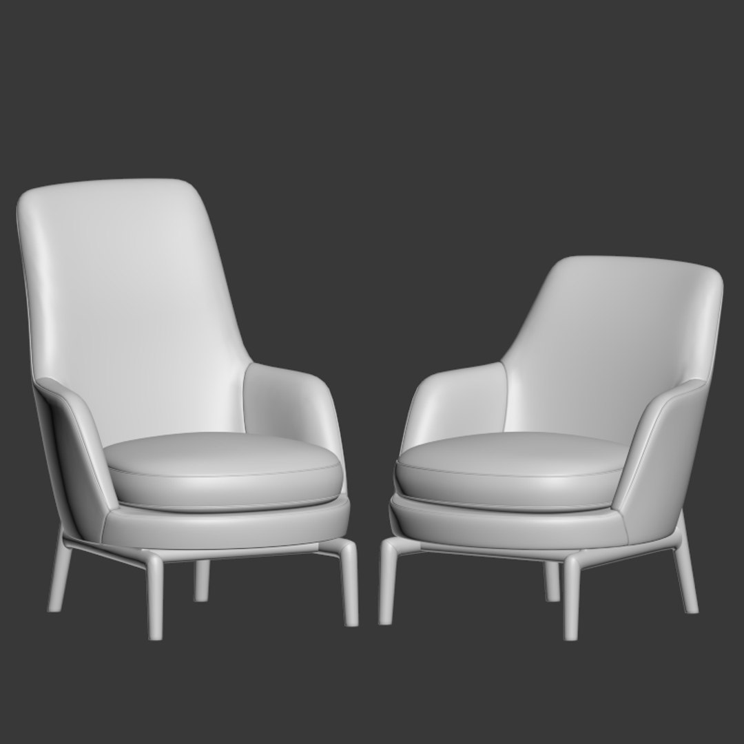 3D Leda Armchair Flexform Set - TurboSquid 1544262